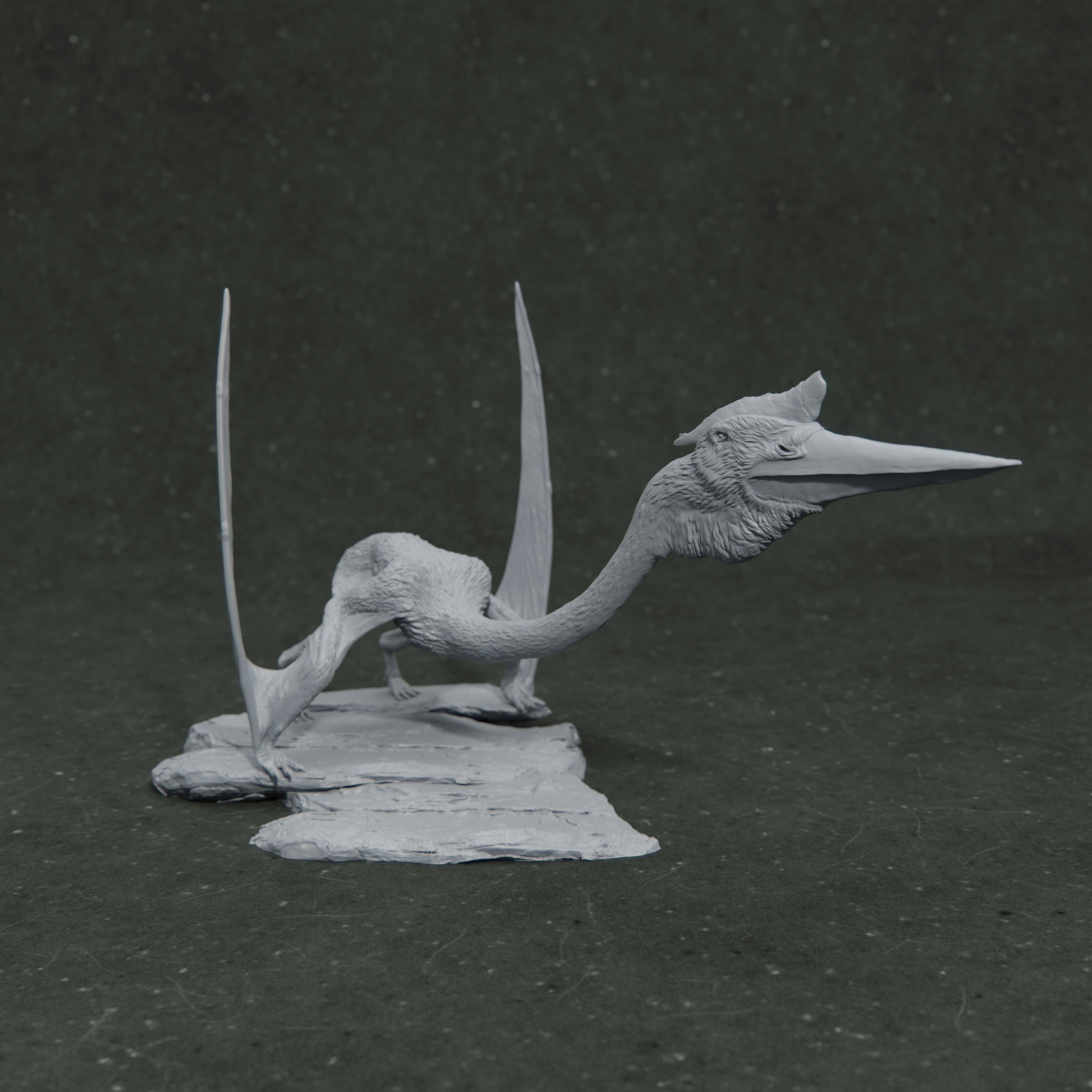 Arambourgiania liftoff 1-35 scale pre-supported pterosaur 3D model 3D ...