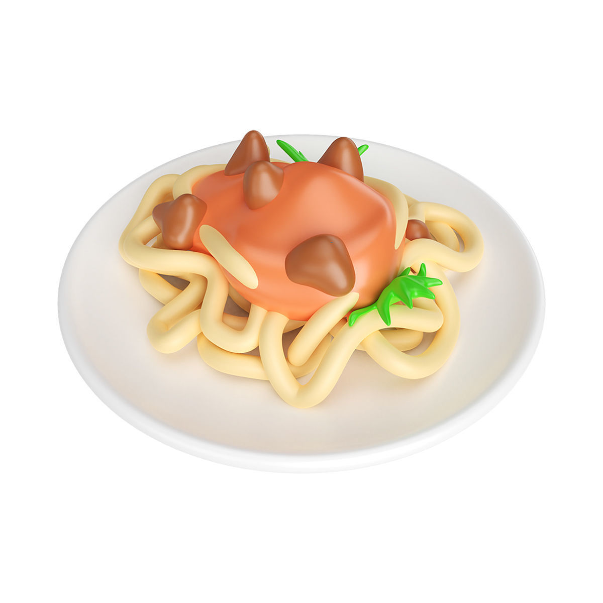 3D model Cartoon Spaghetti Pasta VR / AR / low-poly | CGTrader