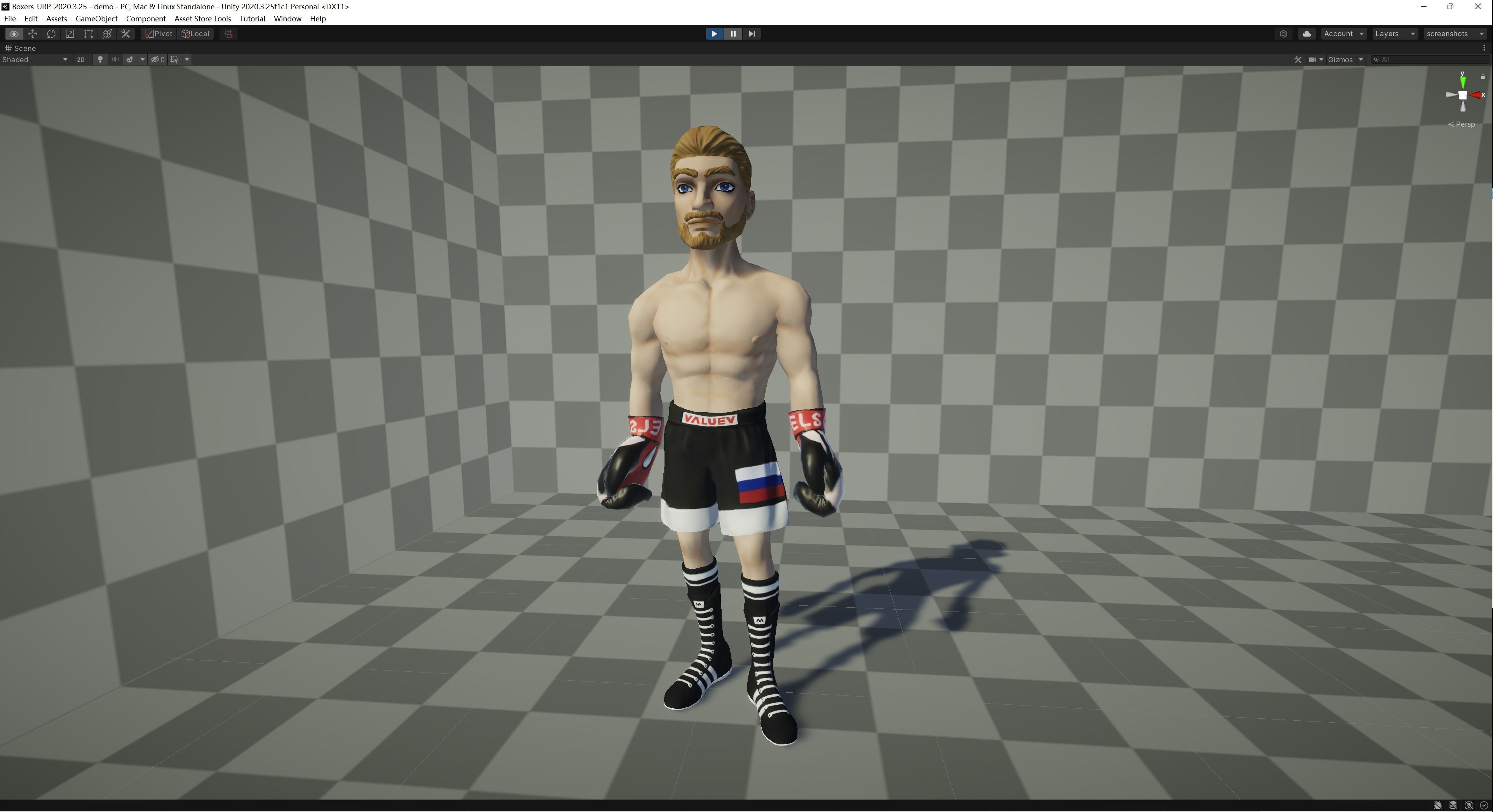 3D model White Boxer VR / AR / low-poly rigged animated | CGTrader