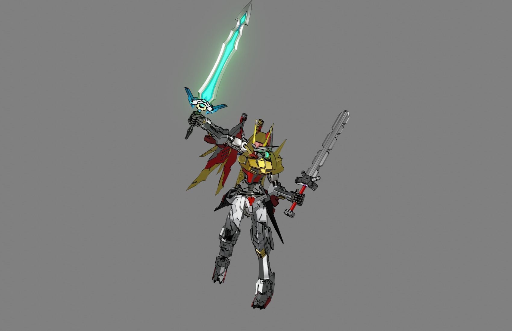 Attacker Gundam 22 A 3D model animated rigged | CGTrader