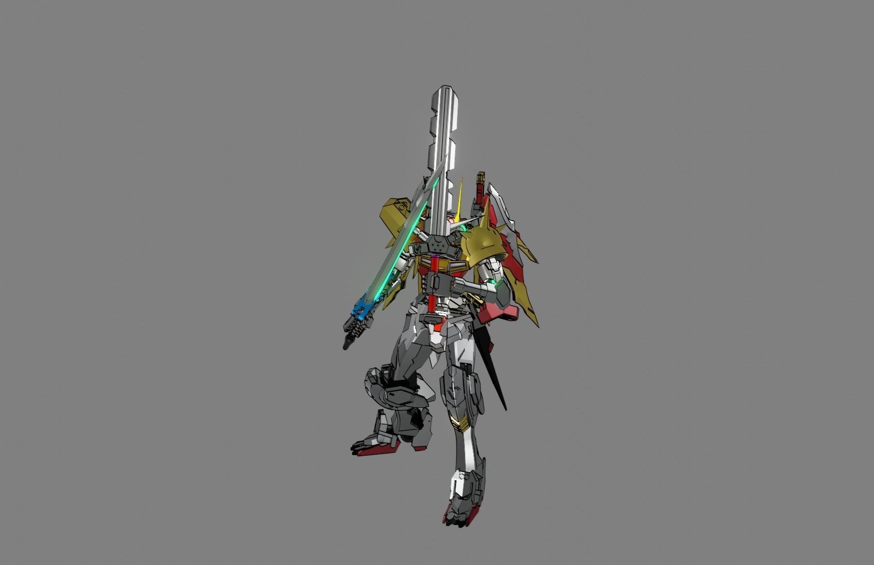 Attacker Gundam 22 A 3D model animated rigged | CGTrader