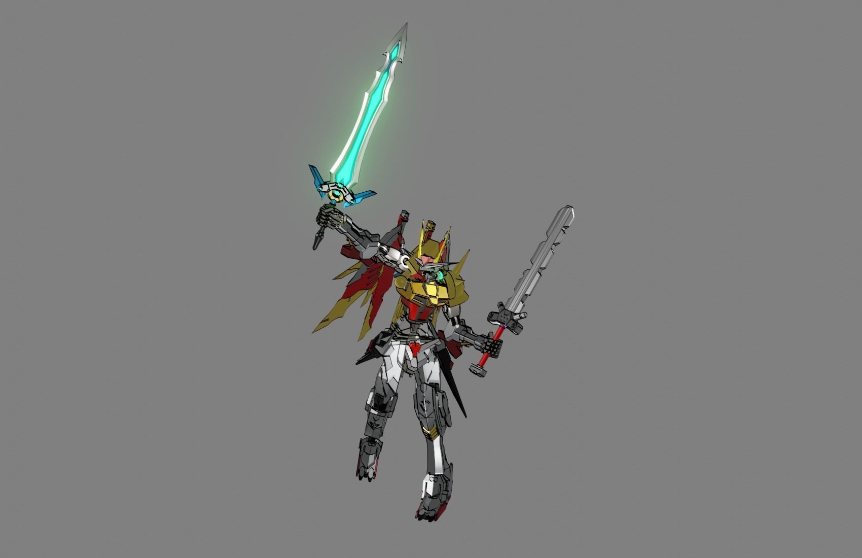 Attacker Gundam 22 A 3D model animated rigged | CGTrader