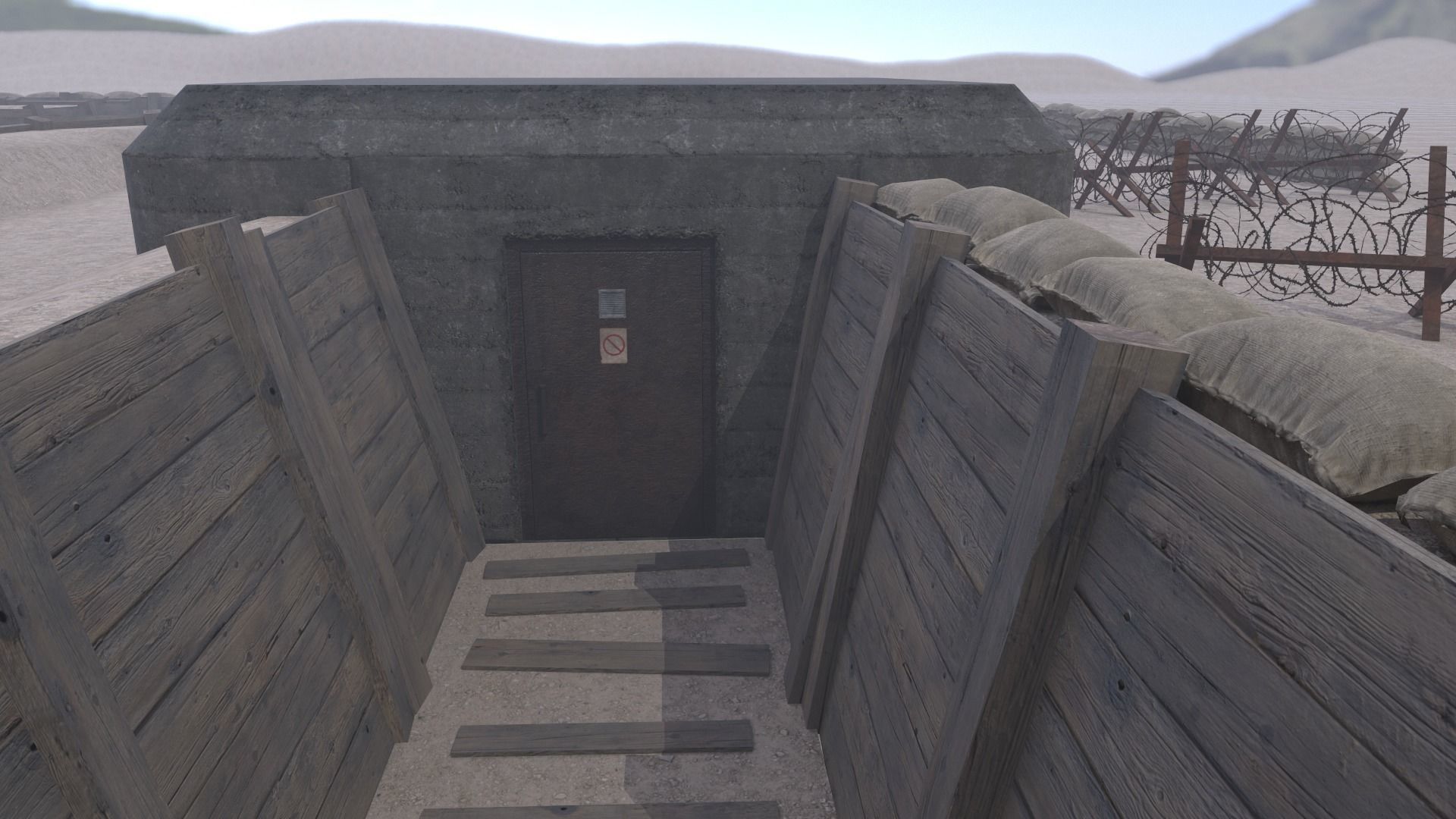 3D model Lowpoly Modular War Trenches Kit VR / AR / low-poly | CGTrader