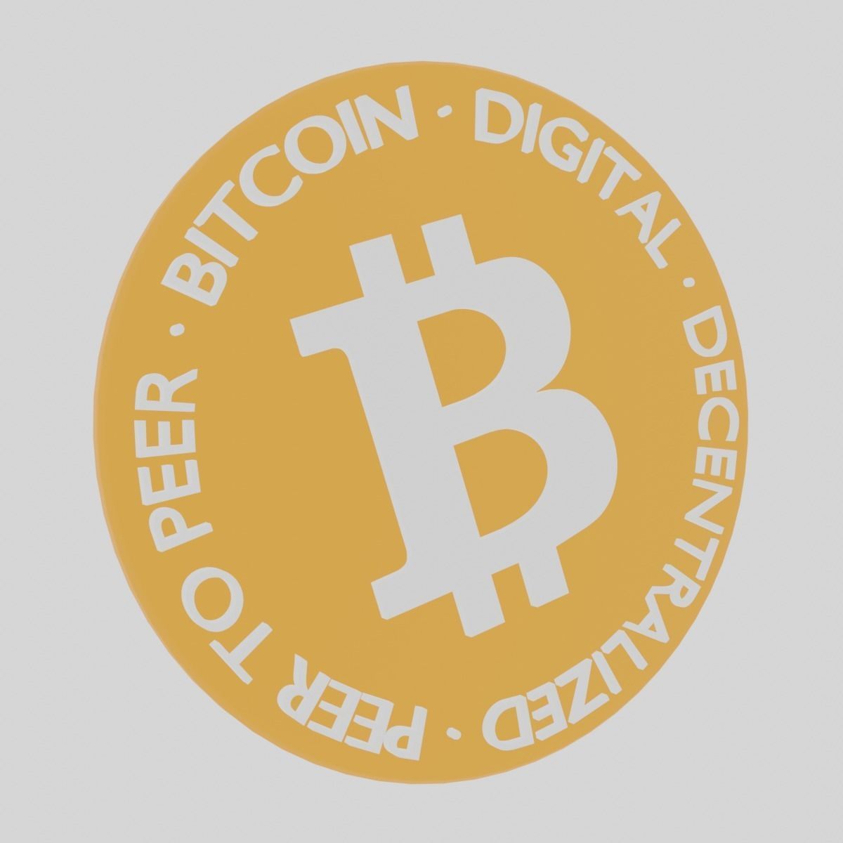 Little Bitcoin Emblem 3D model | CGTrader