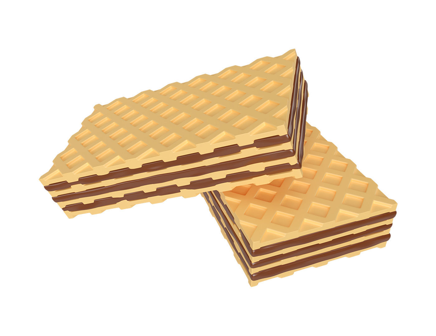 Cartoon Wafer 3D model | CGTrader