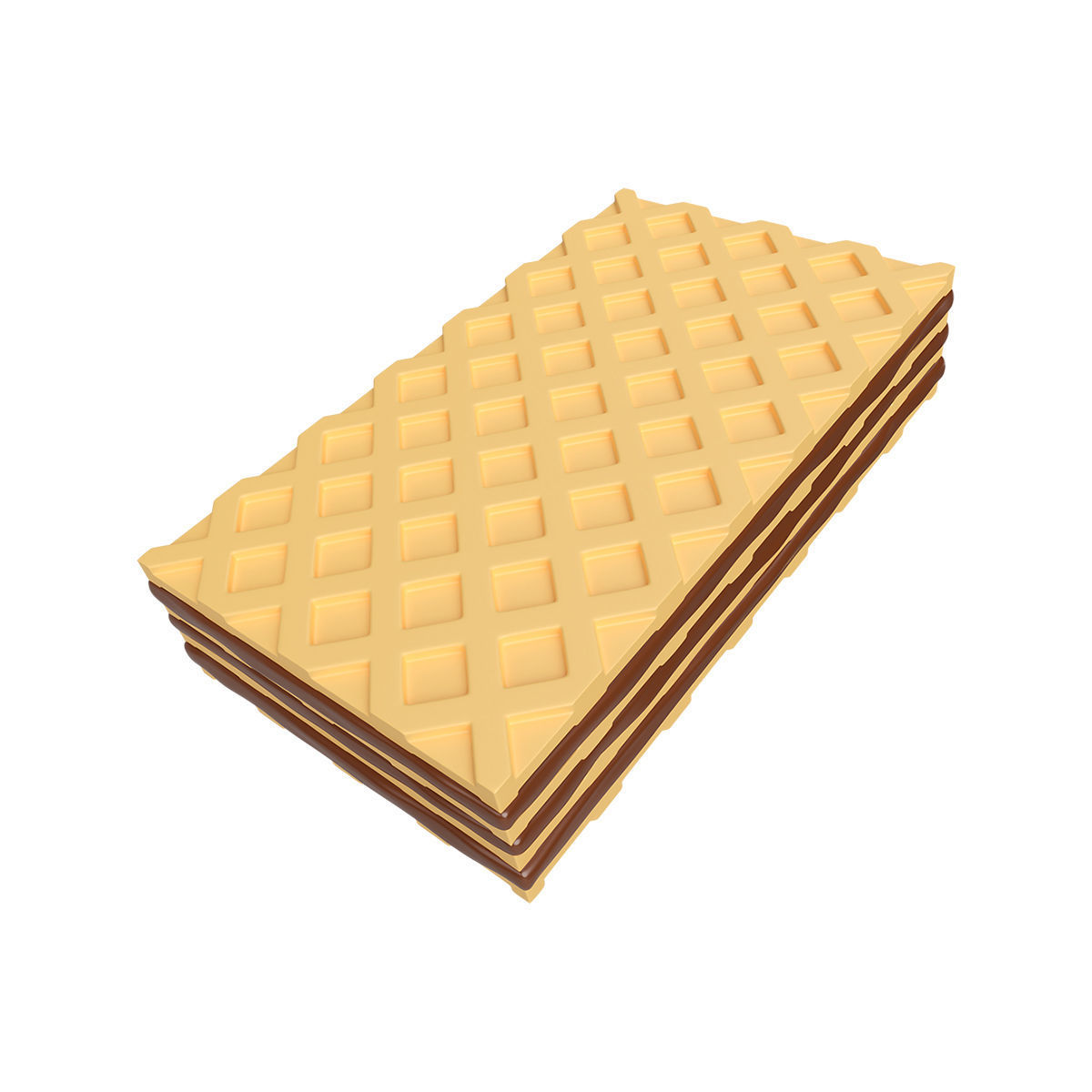 Cartoon Wafer 3D model | CGTrader