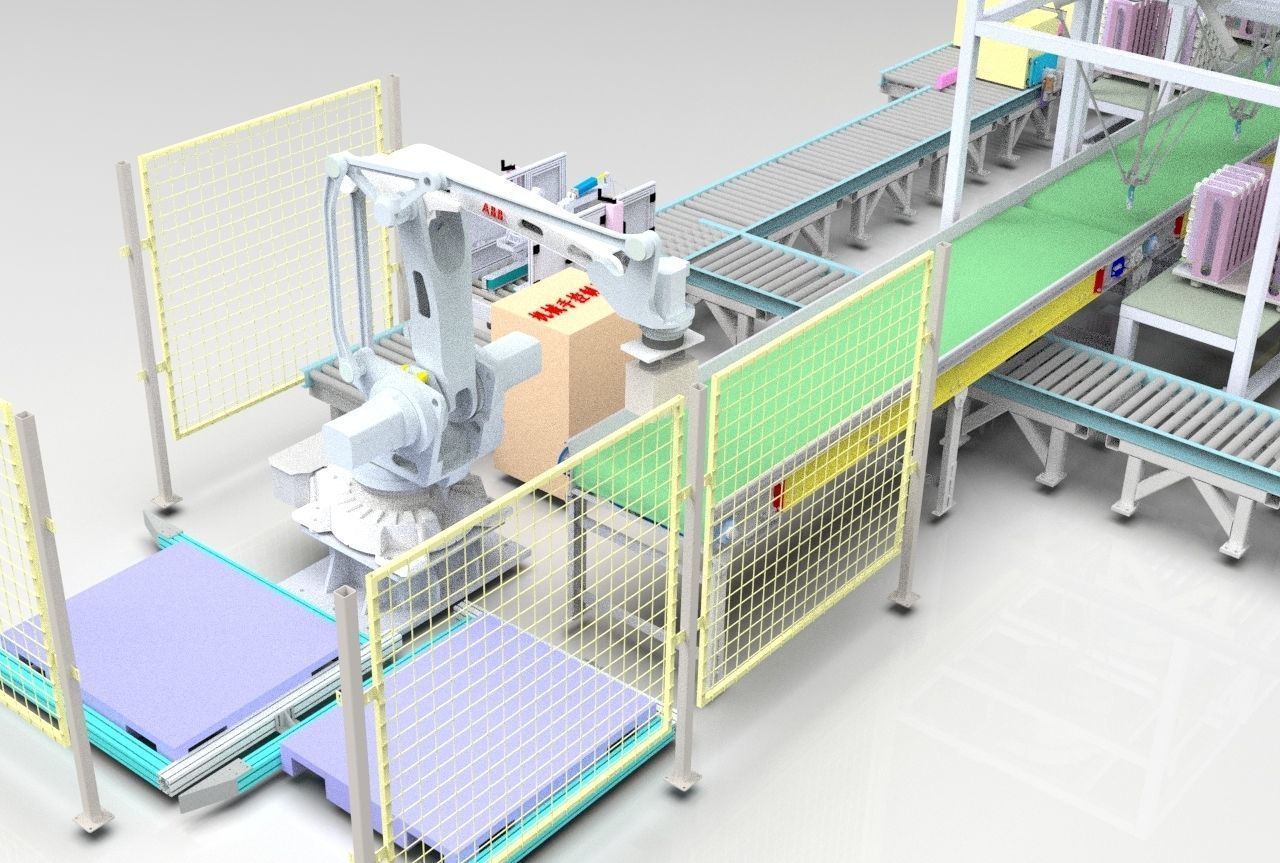 3D Design of Automatic Paper Box Filling and Opening Machine 3D model ...