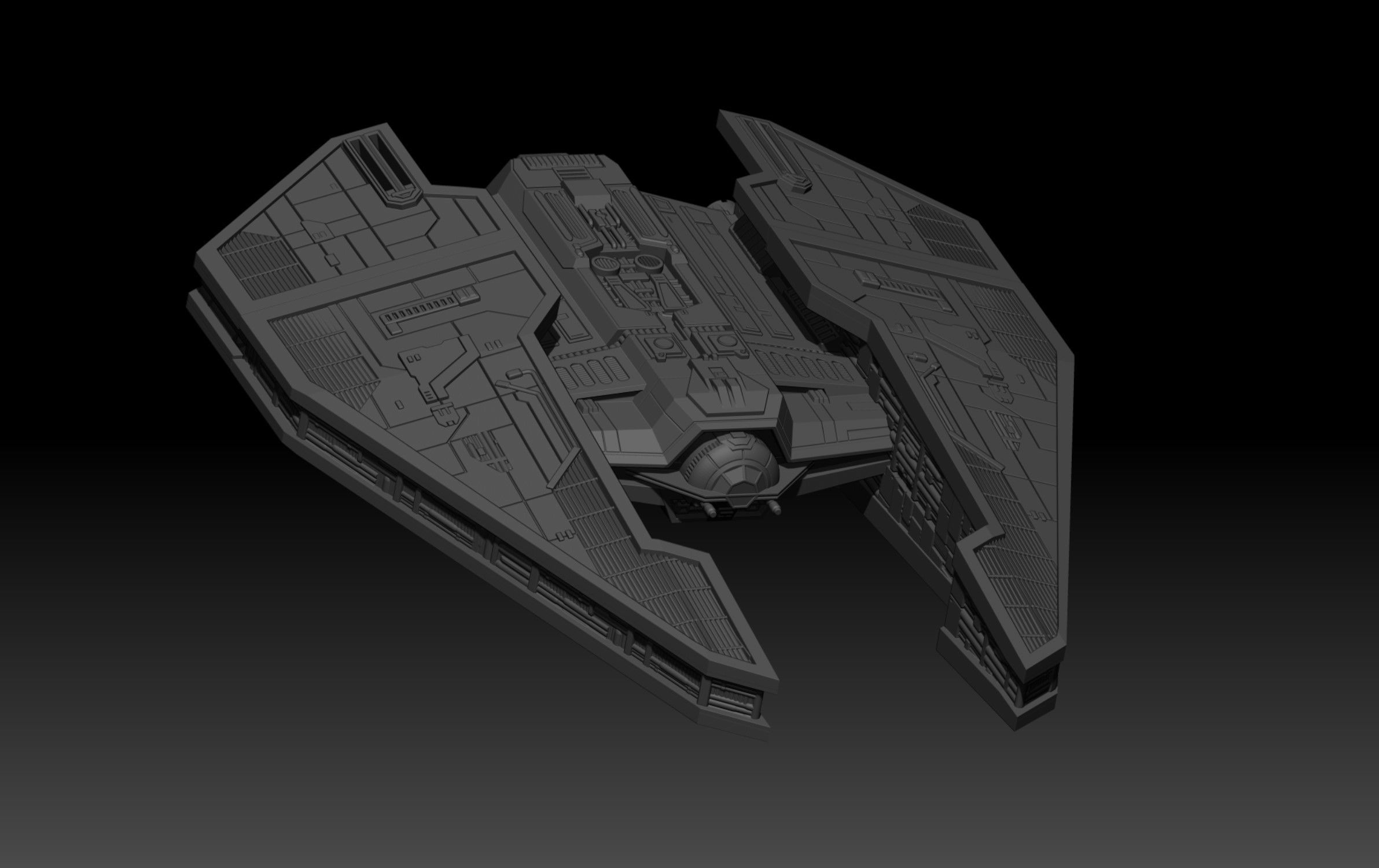 Old Dark Fury Interceptor 3D model 3D printable | CGTrader