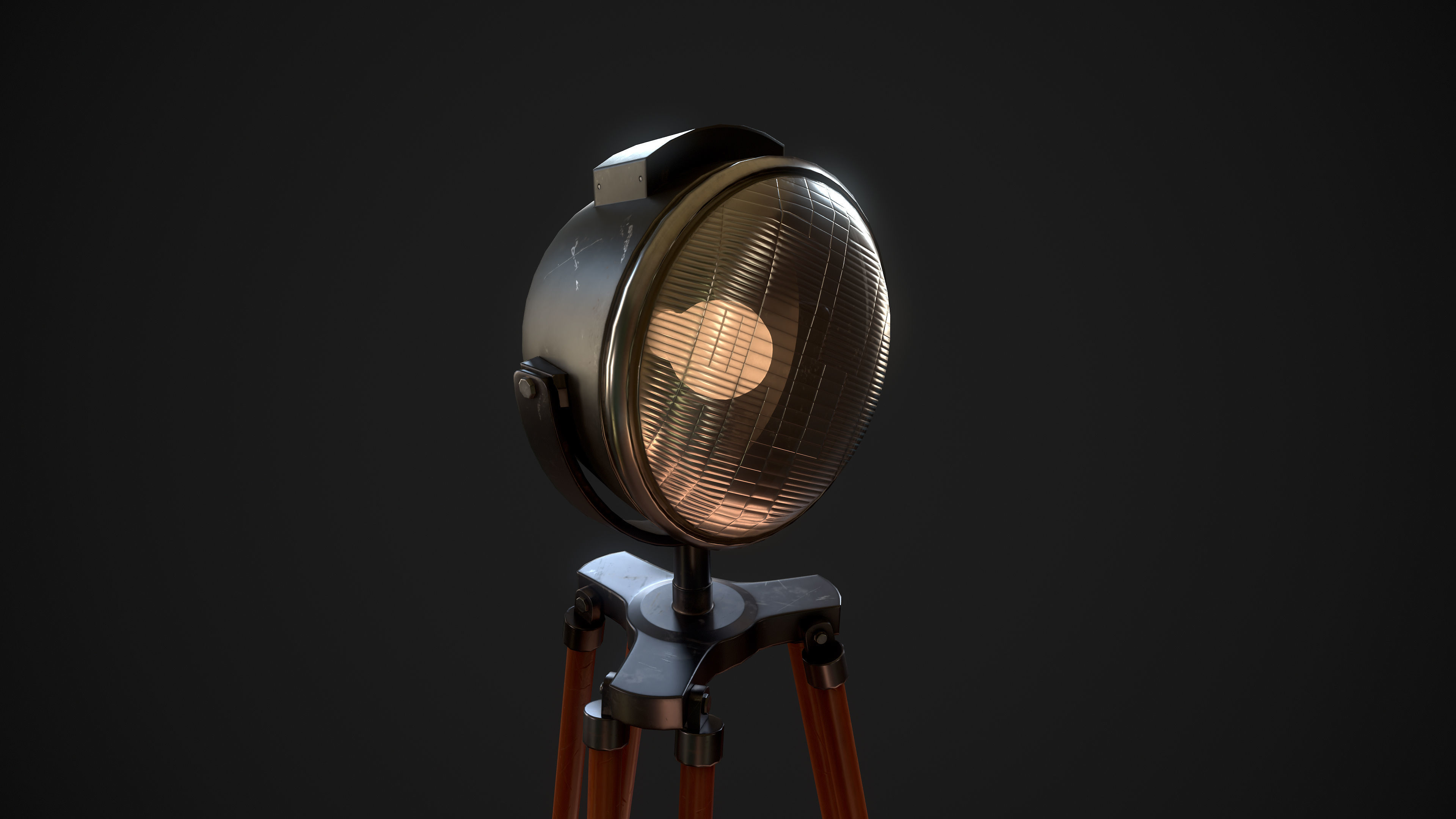 3D model Low Poly Industrial Lamp VR / AR / low-poly | CGTrader