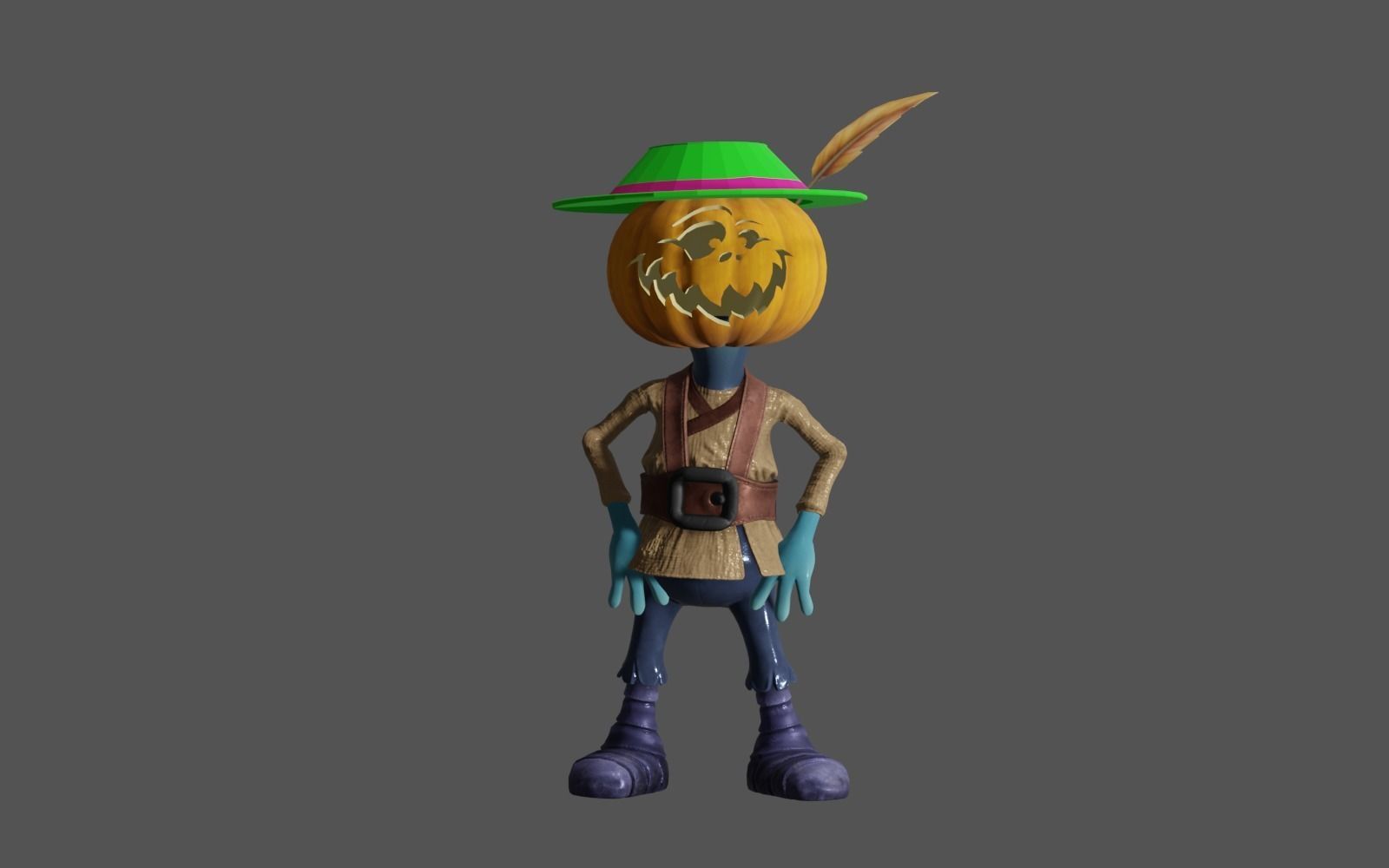 Pumkin 14 3D model animated rigged | CGTrader