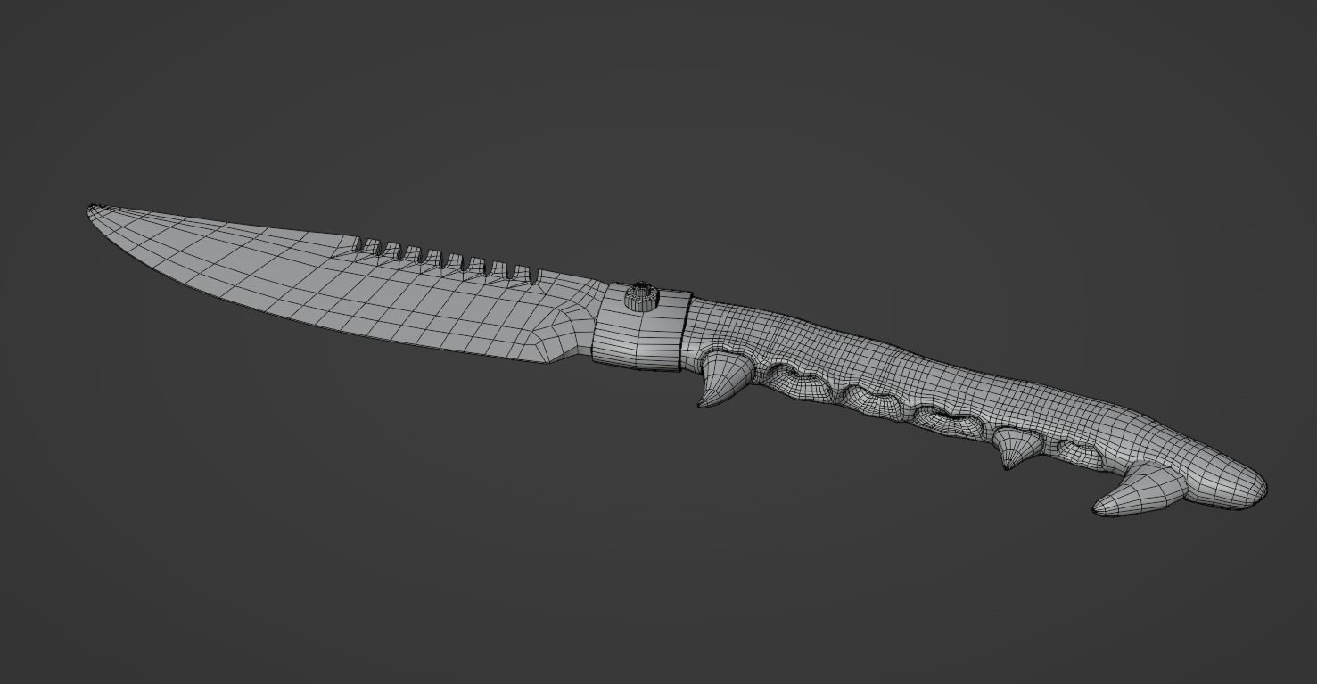 3D model Knife bone LowPoly VR / AR / low-poly | CGTrader