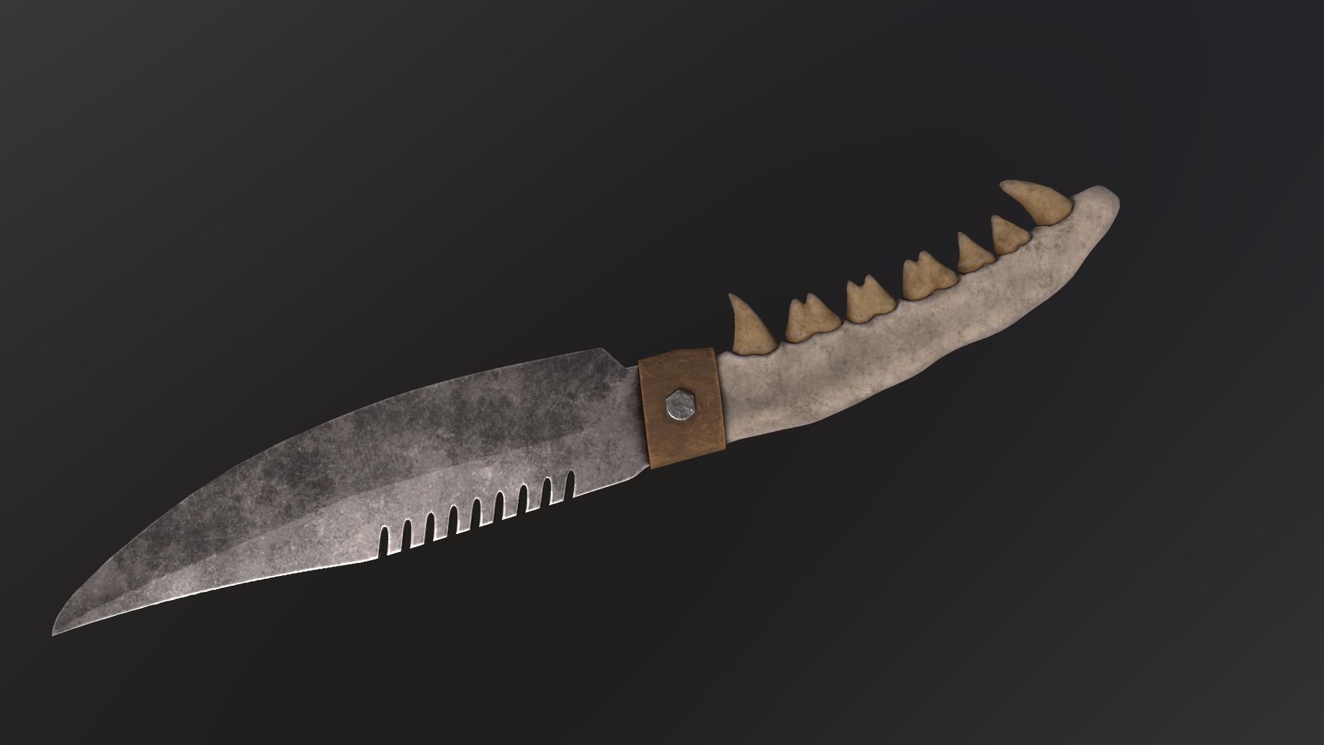 3D model Knife bone LowPoly VR / AR / low-poly | CGTrader