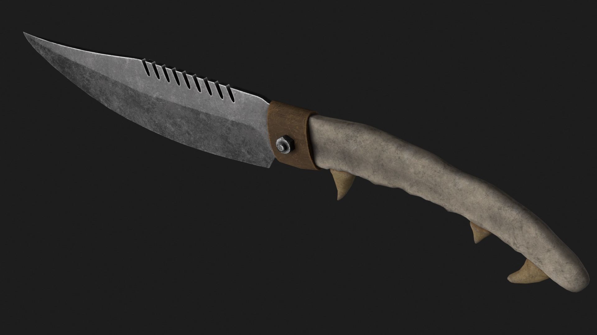 3D model Knife bone LowPoly VR / AR / low-poly | CGTrader
