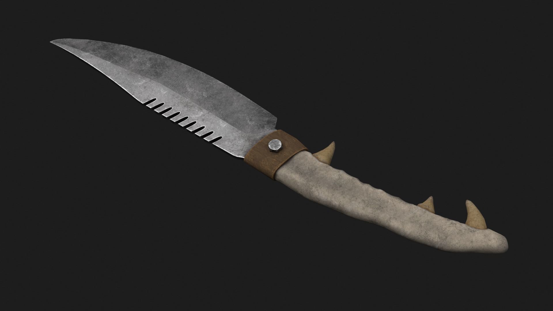 3D model Knife bone LowPoly VR / AR / low-poly | CGTrader