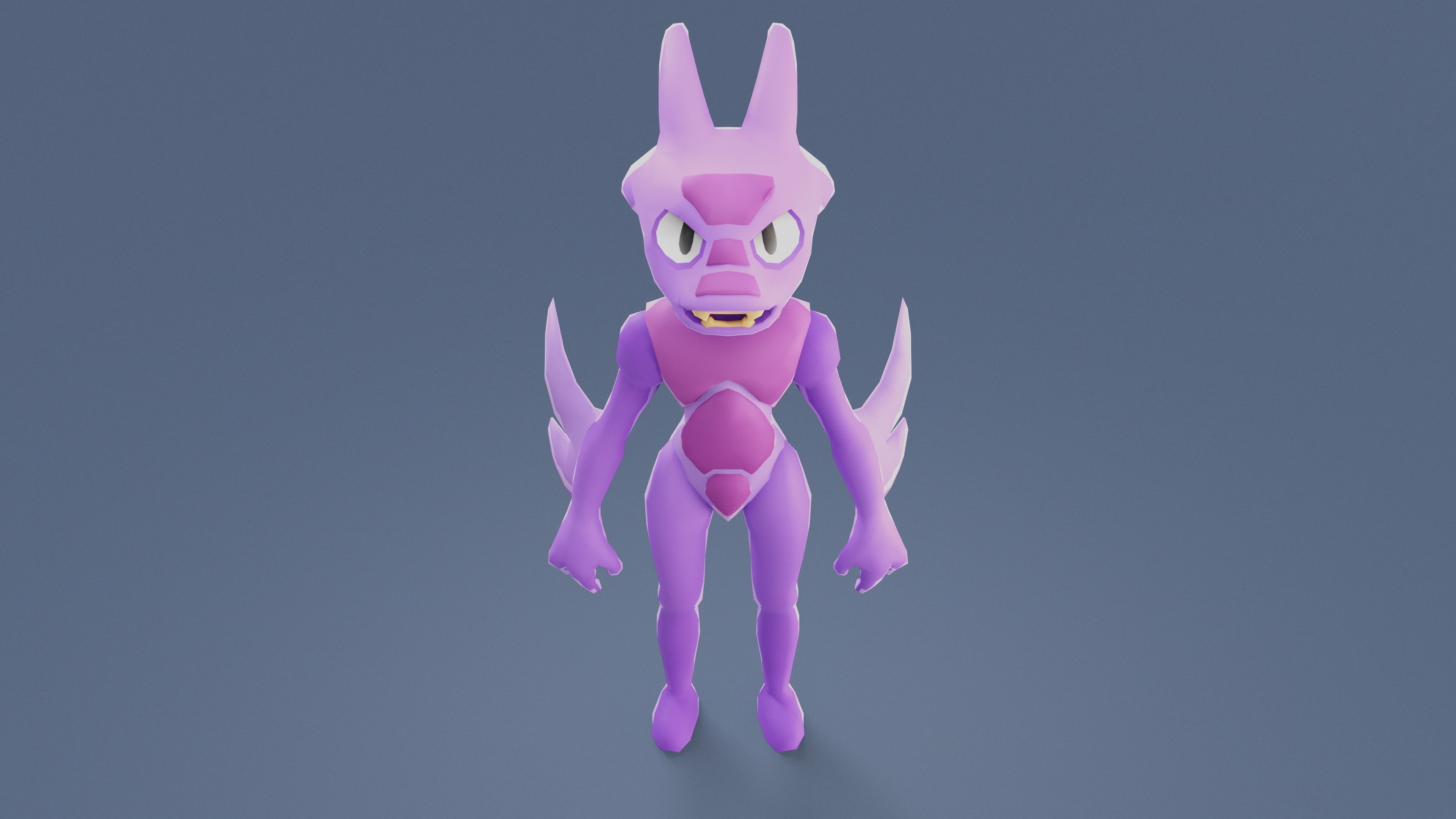 3D model Cartoon Characters - Big Fury Warrior VR / AR / low-poly ...