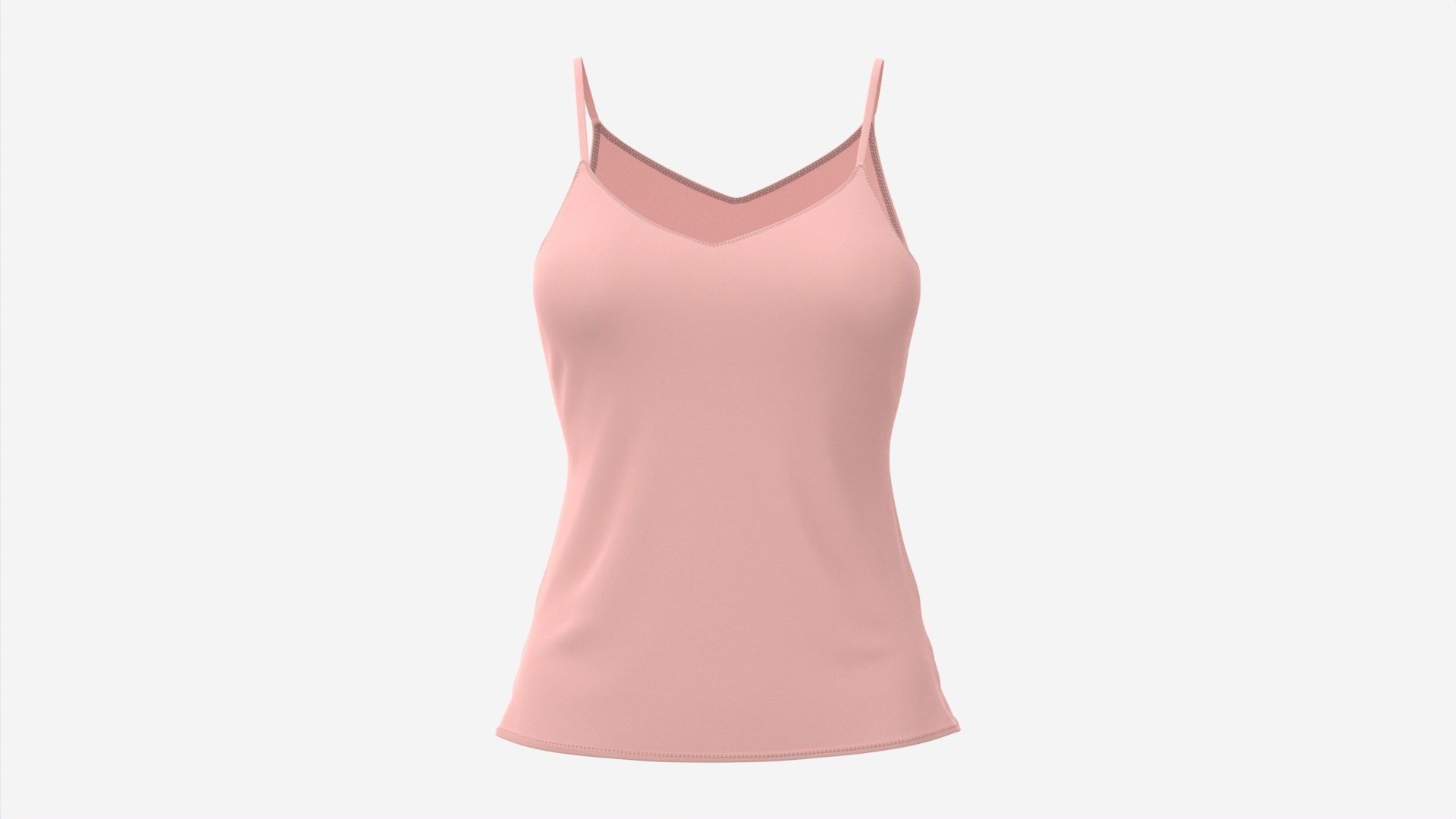 Strap Vest Top for Women Pink Mockup 3D model | CGTrader