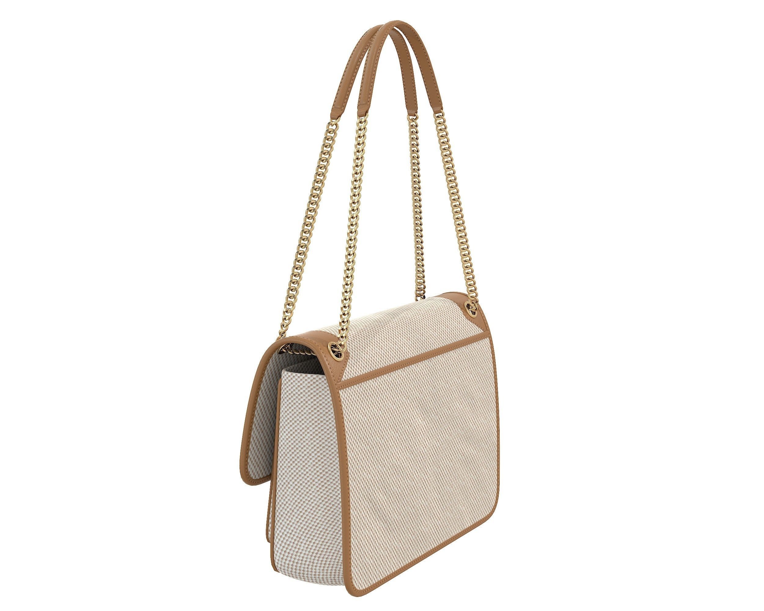3D model YSL Saint Laurent Niki Bag Biege Fabric VR / AR / low-poly ...