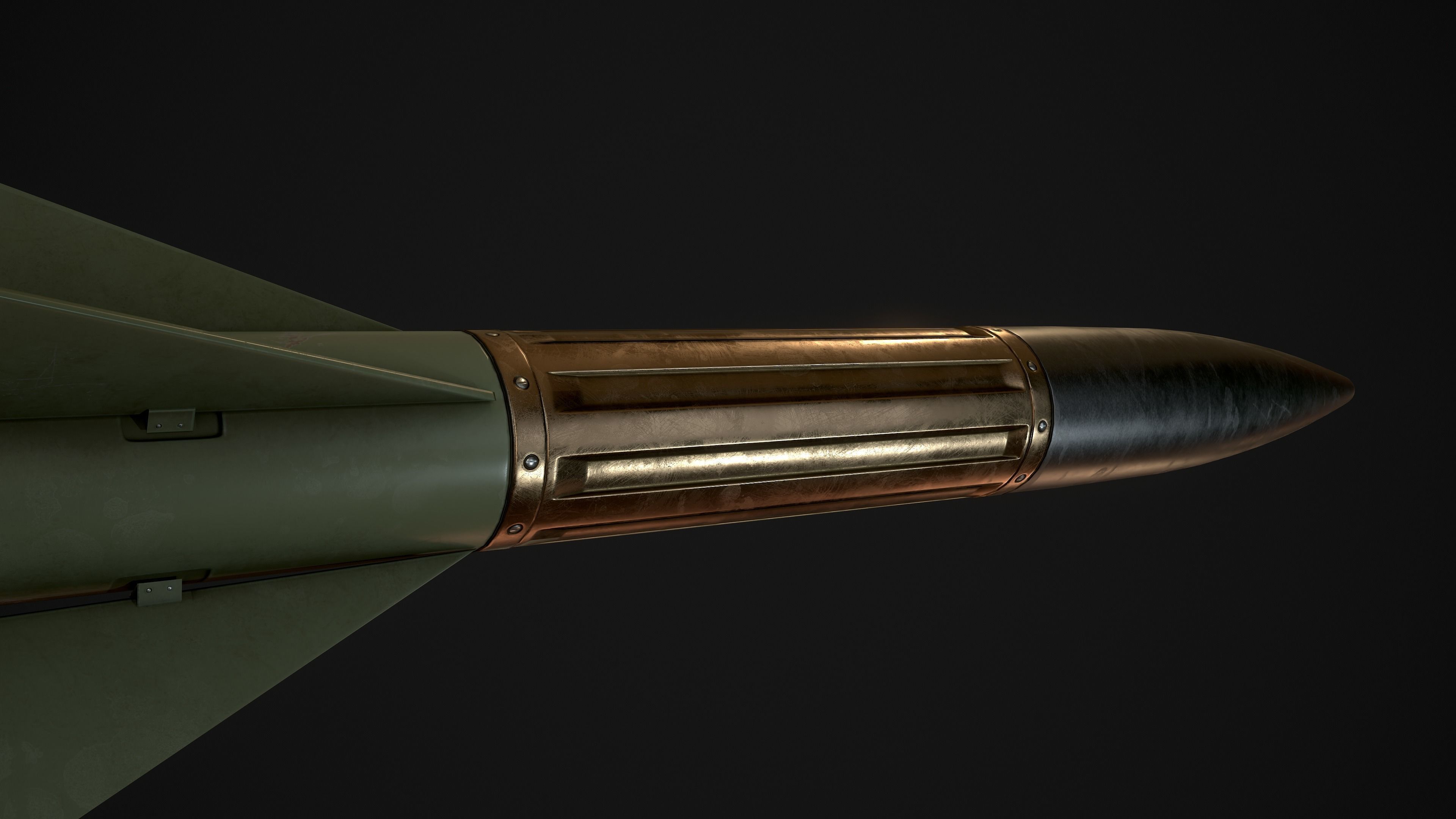 3D model Projectile game ready model military missile VR / AR / low ...