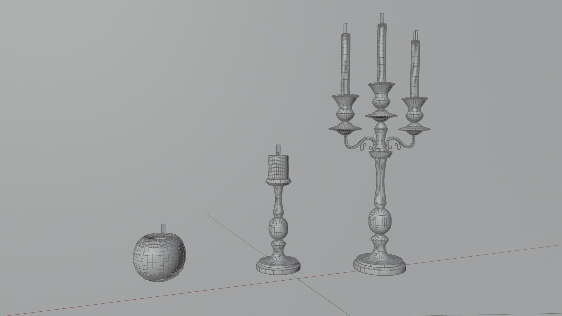 candlestick three candlesticks and candle free 3D model | CGTrader