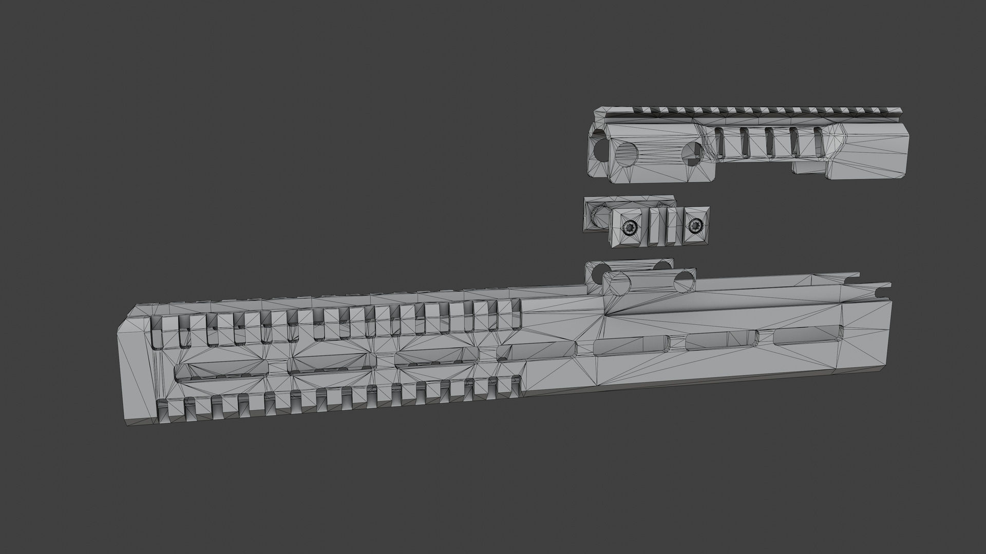 3D model Rotor43 AK12 handguard VR / AR / low-poly | CGTrader