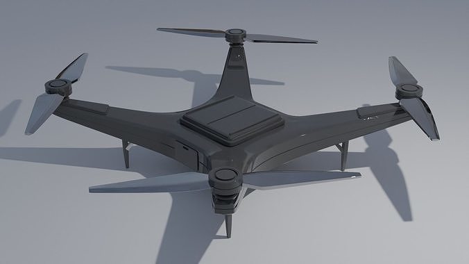 Drone with propellers 3D model | CGTrader