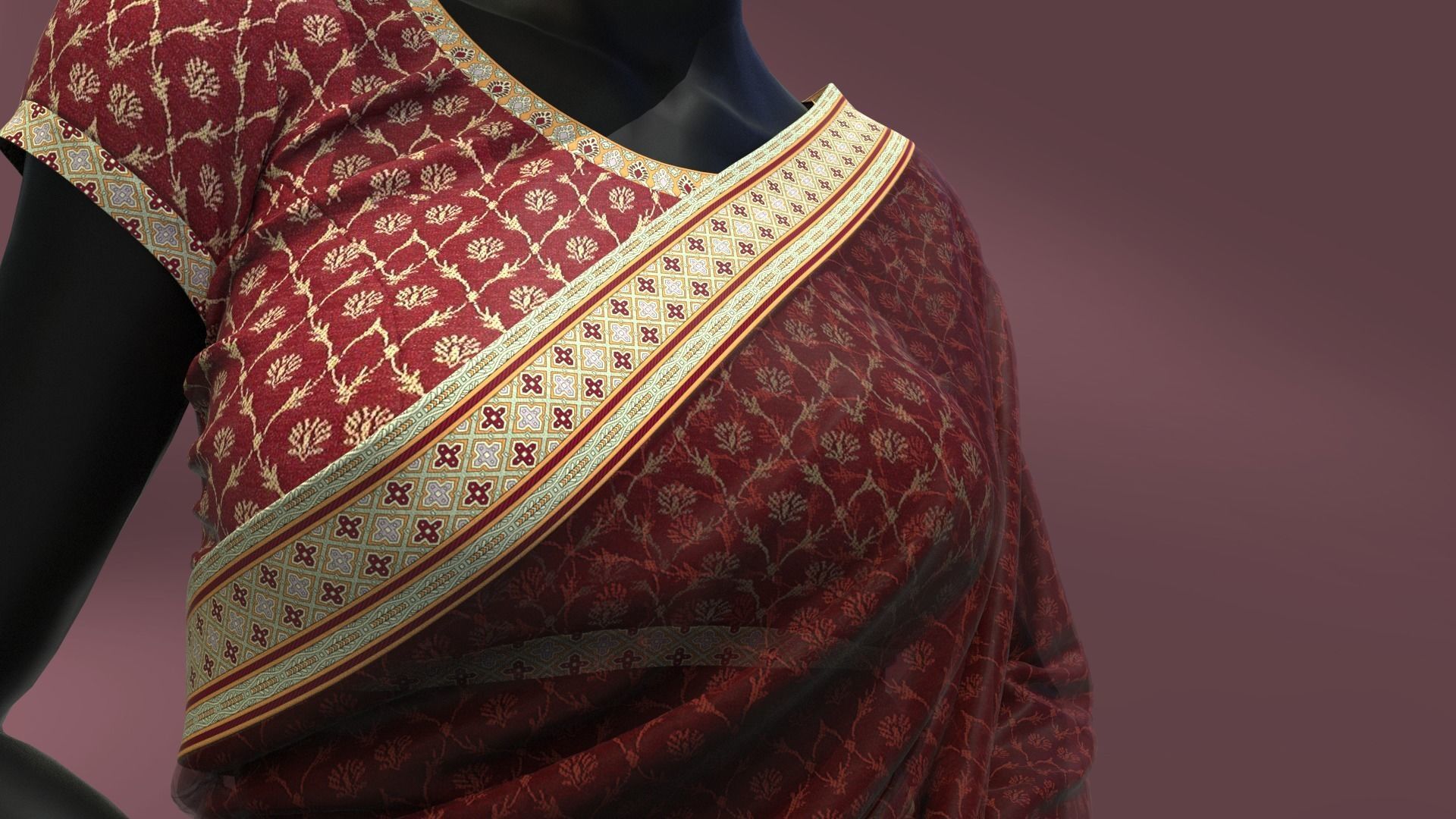 Indian Sari 3D model | CGTrader