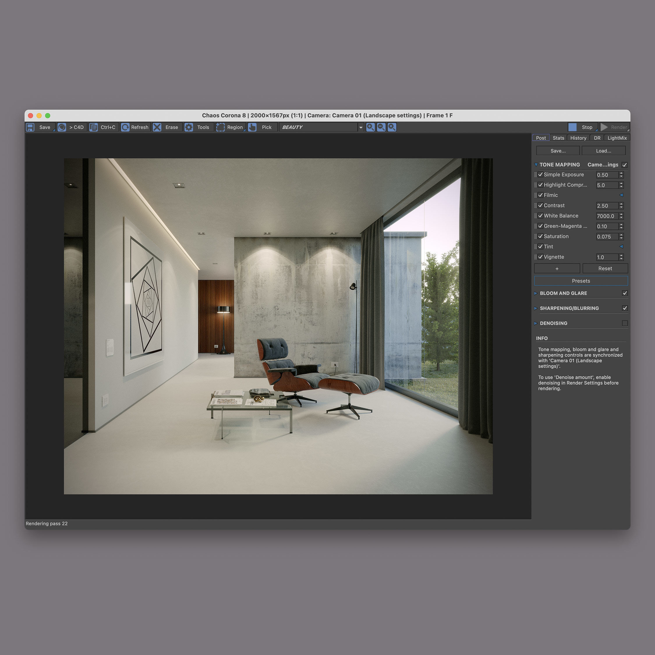 Free Cinema 4D and Corona interior scene free 3D model | CGTrader