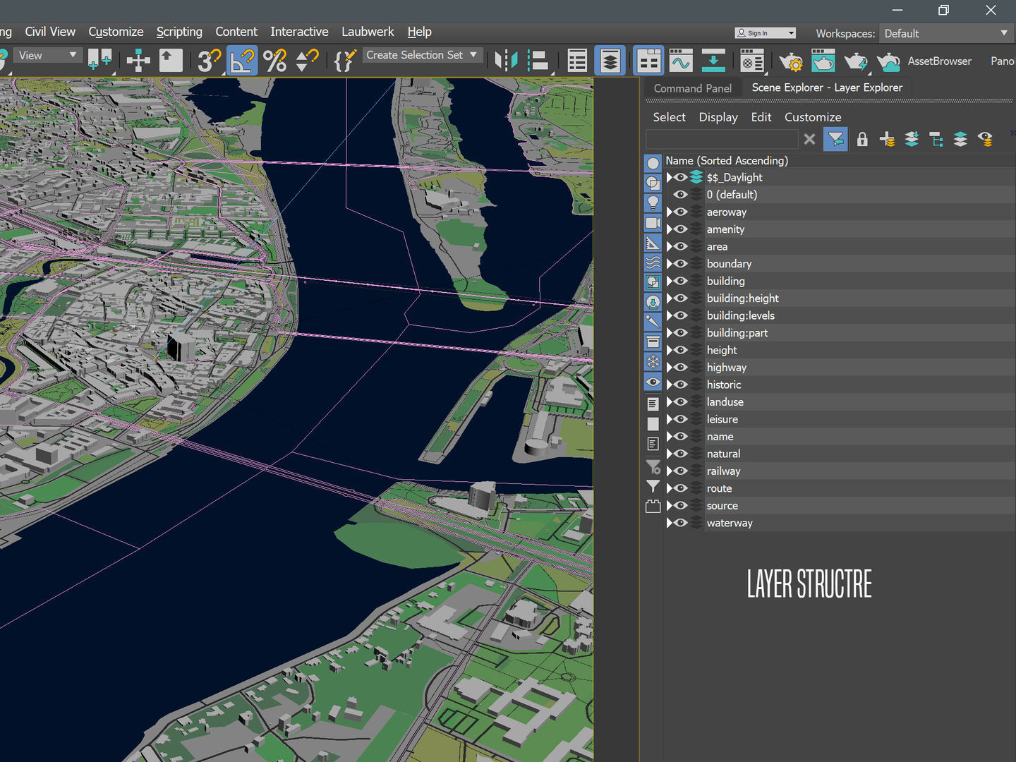 Riga Latvia 25x25km City Map 3D model | CGTrader