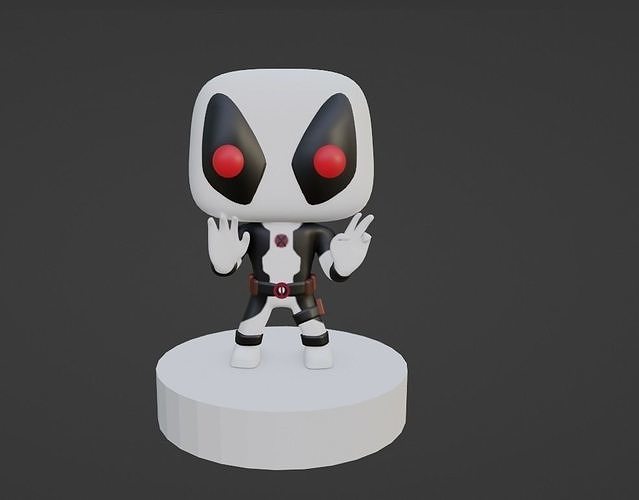 Deadpool Funko pop design 3D model 3D printable | CGTrader