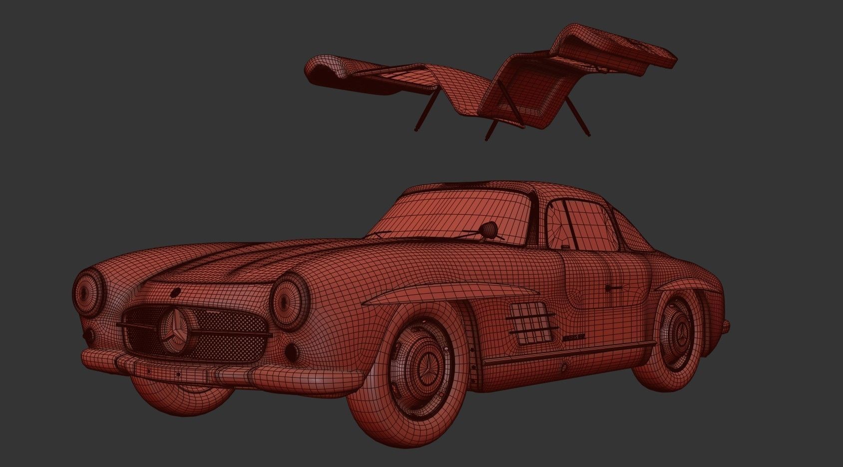 3D model Mercedes Benz 300 SL VR / AR / low-poly | CGTrader