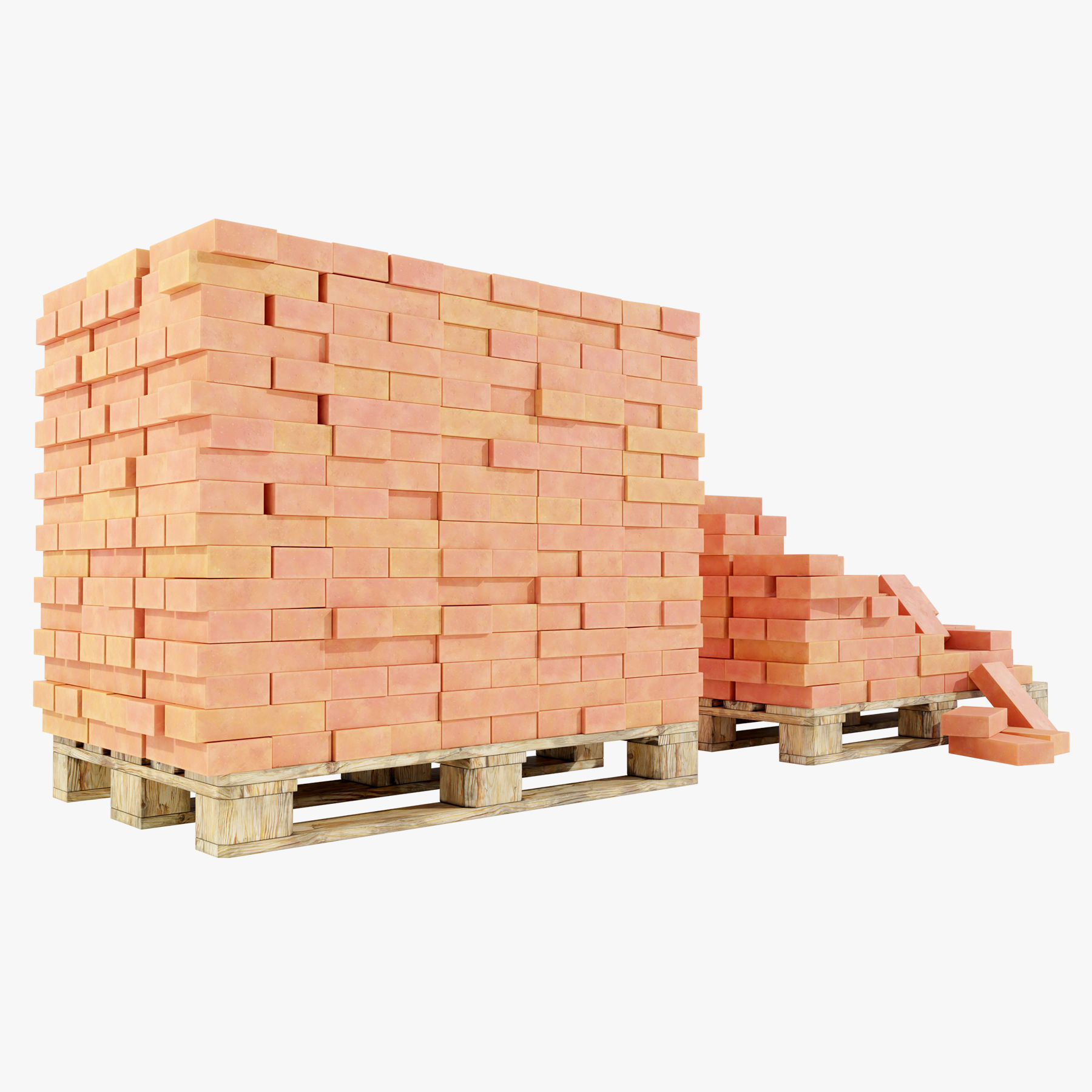 Pallet with Bricks 3D model | CGTrader
