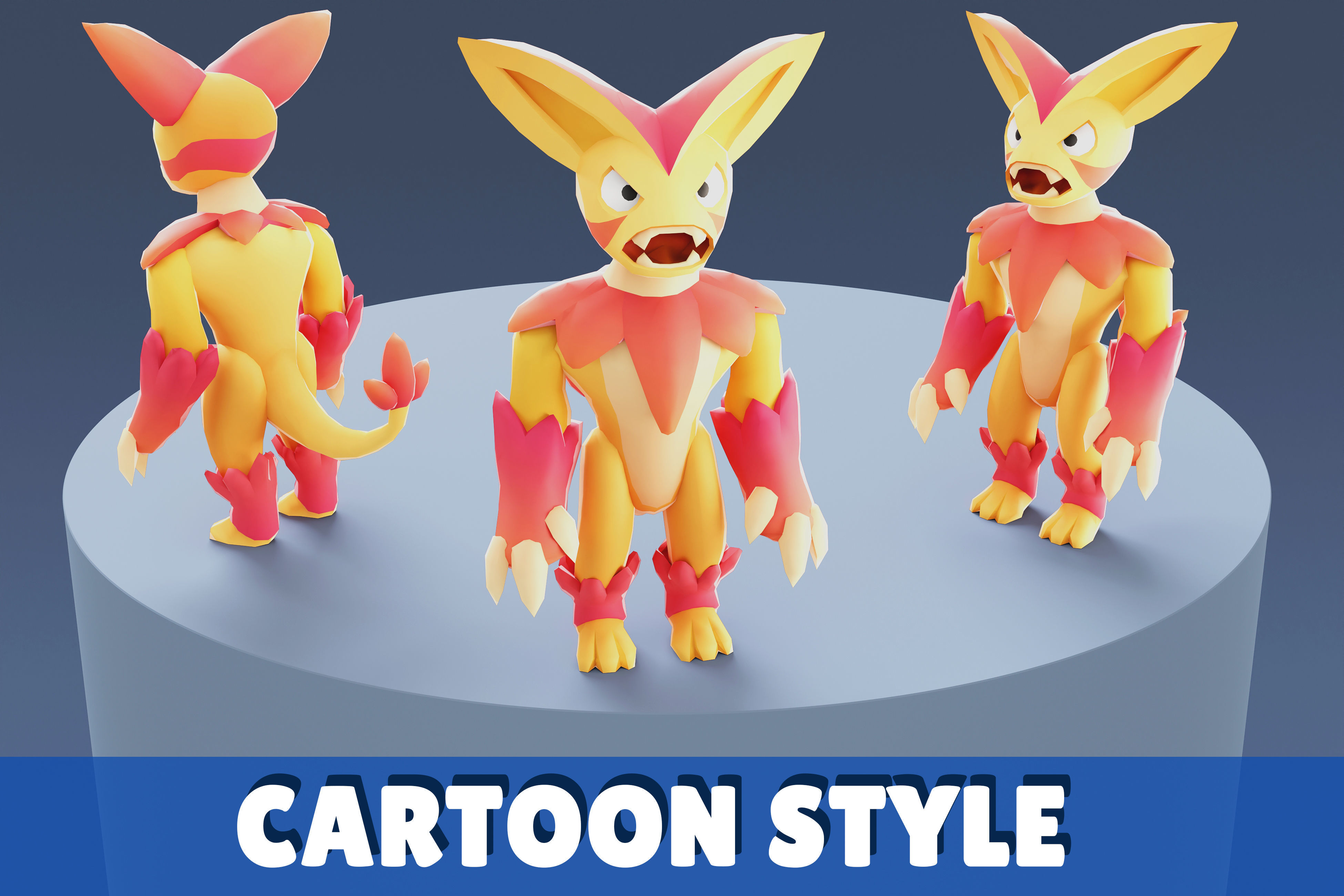 3D model Cartoon Characters - Evolution Lynx Warrior VR / AR / low-poly ...