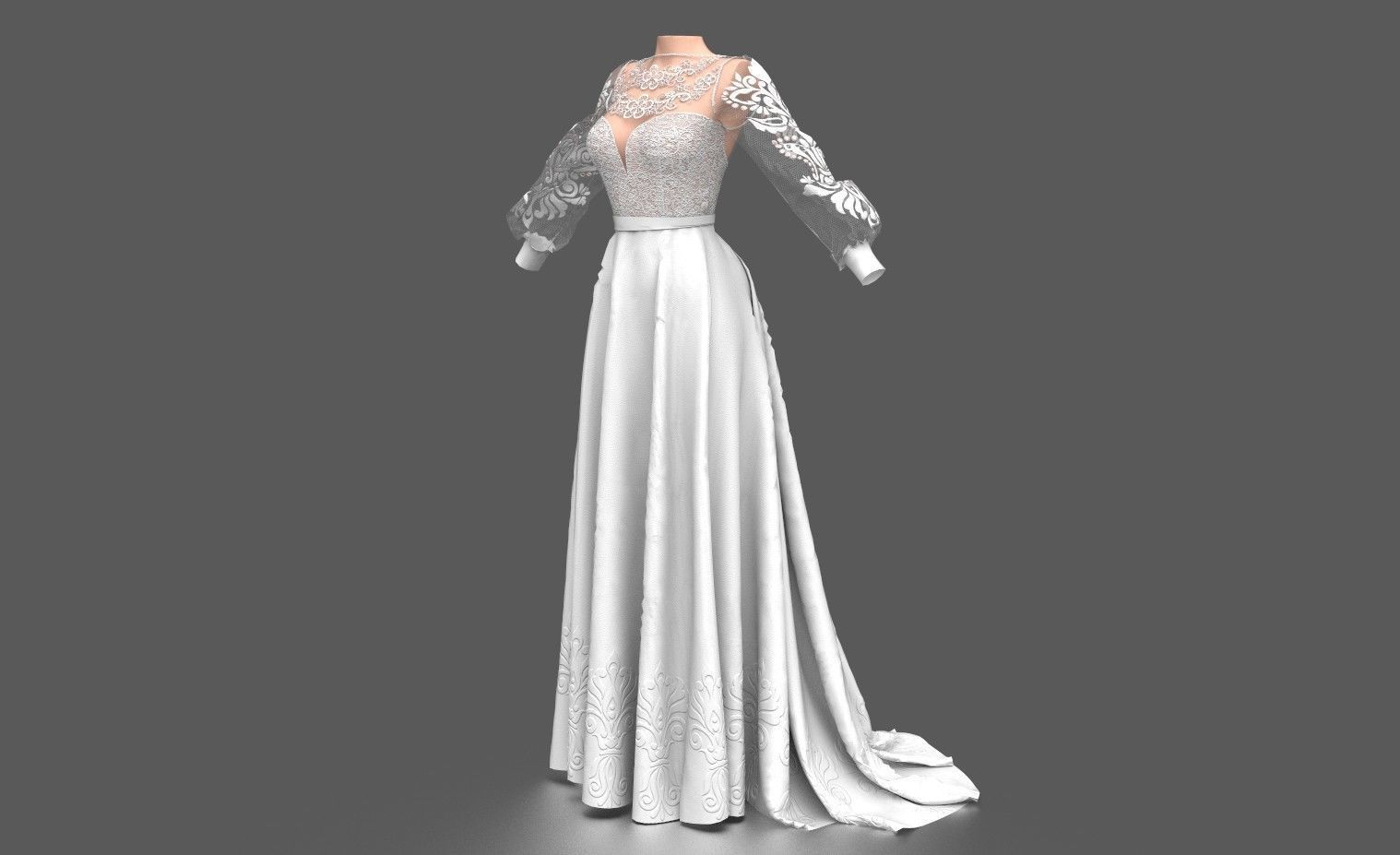 WEDDING DRESS 3D model | CGTrader