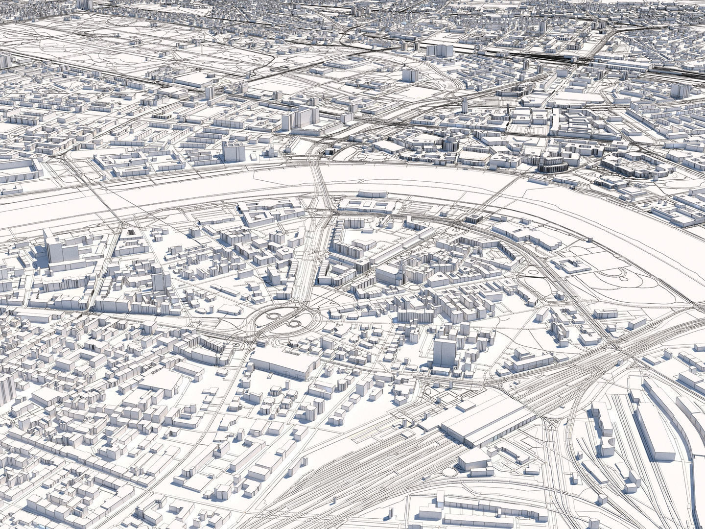 Dresden Germany 25x25km 3D City Map 3D model | CGTrader