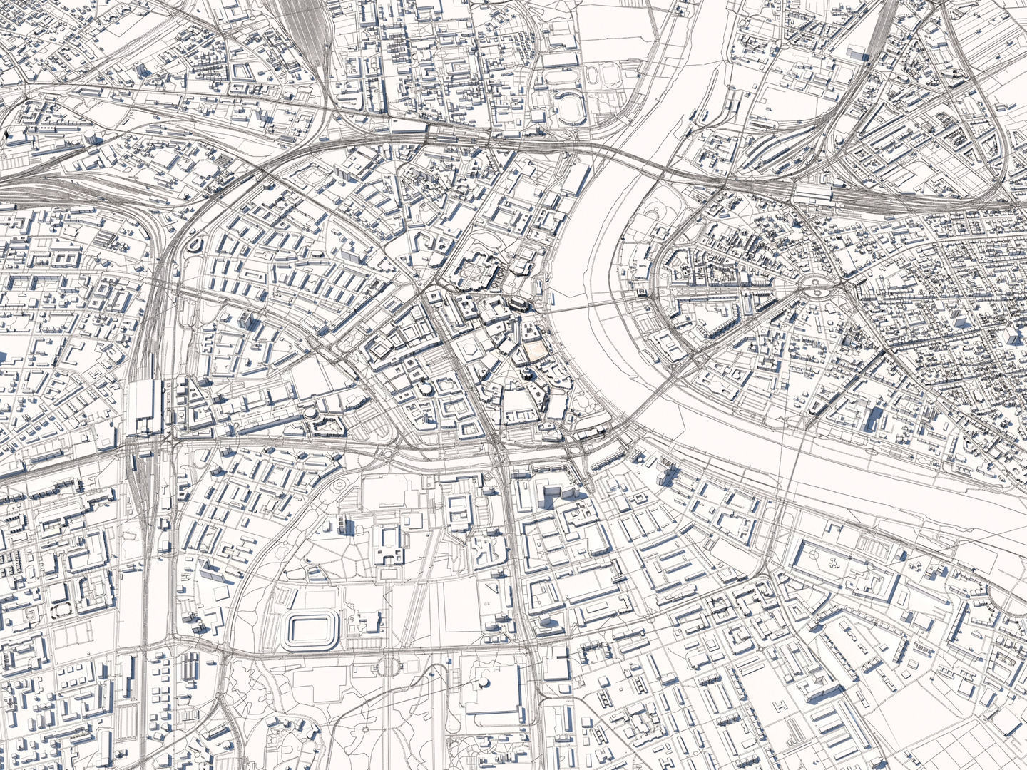 Dresden Germany 25x25km 3D City Map 3D model | CGTrader