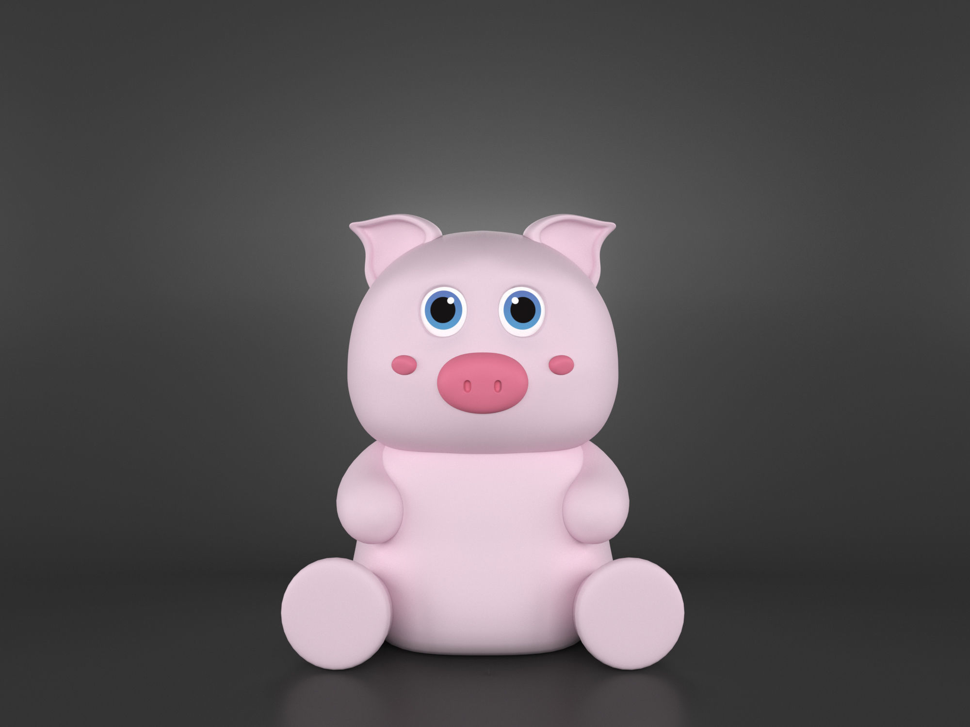 pig cartoon 3d model 3D model | CGTrader