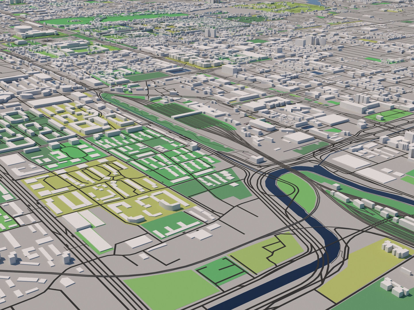 Beijing China 30x30km 3D City Map 3D model | CGTrader