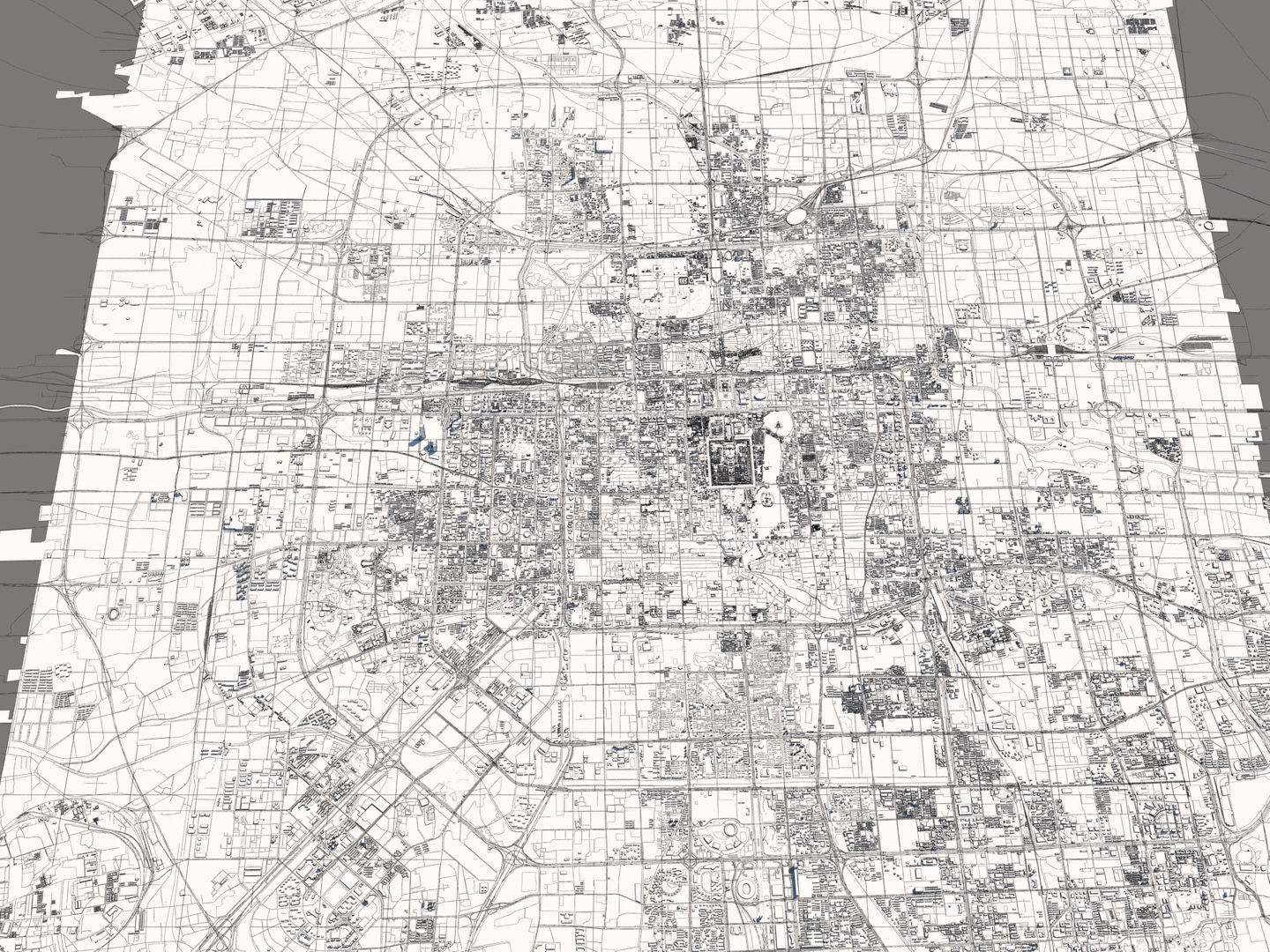 Beijing China 30x30km 3D City Map 3D model | CGTrader