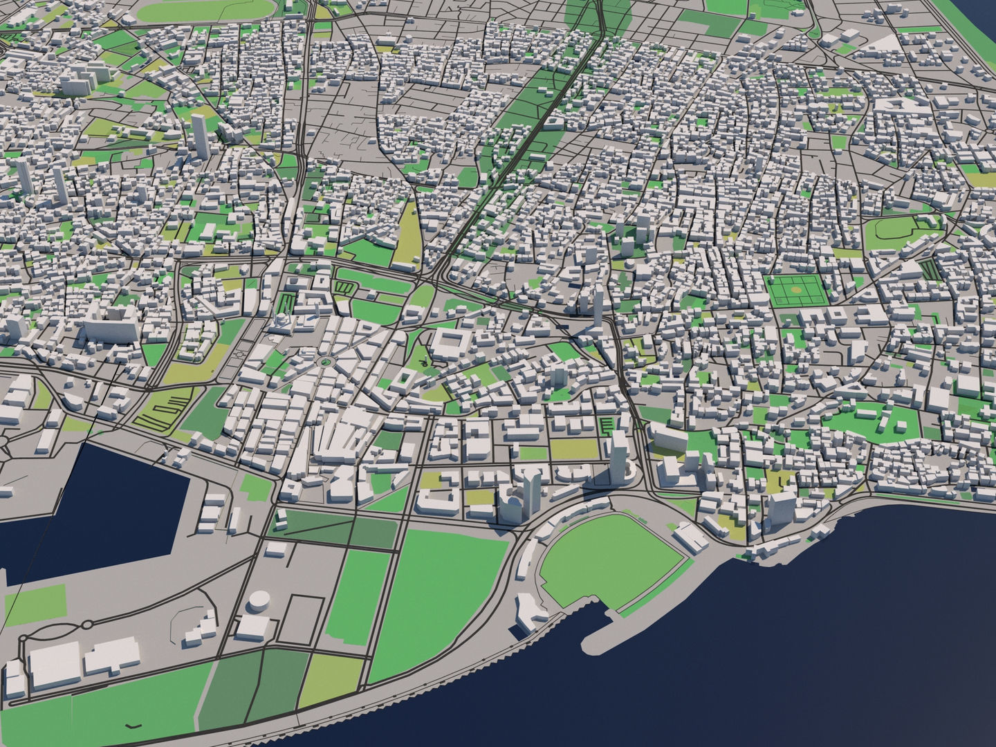 Beirut Lebanon 25x25km 3D City Map 3D model | CGTrader