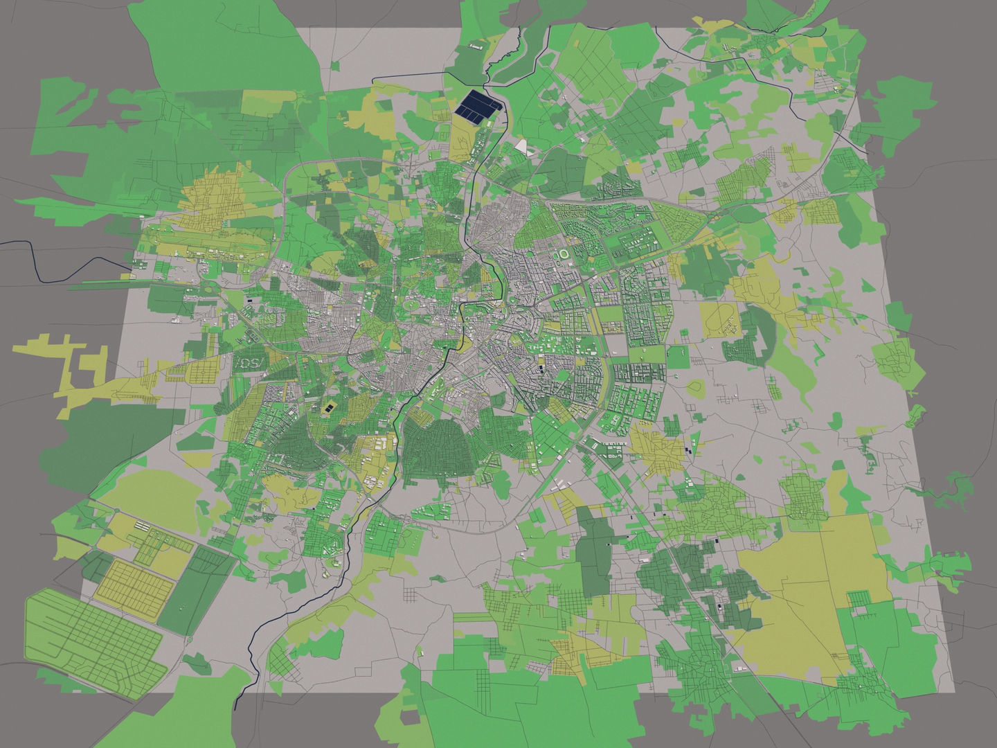 Aleppo Syria 25x25km 3D City Map 3D model | CGTrader