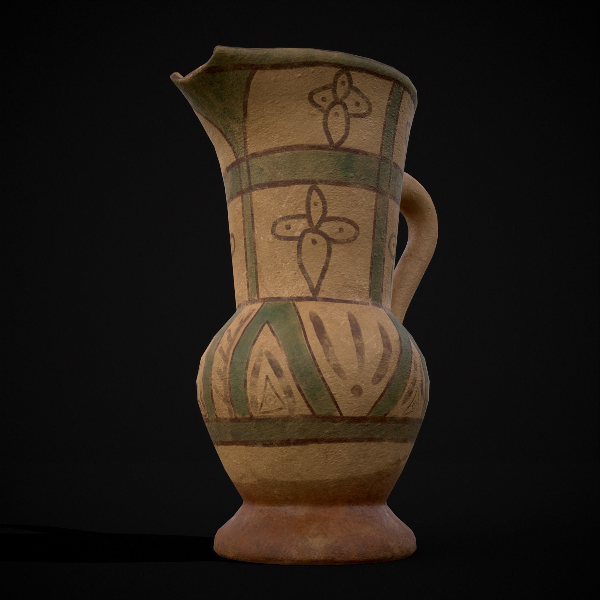 3D model Hand Painted Amphora VR / AR / low-poly | CGTrader
