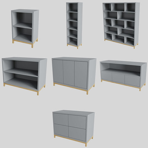 Set of Cabinet Furnitures 3D model | CGTrader