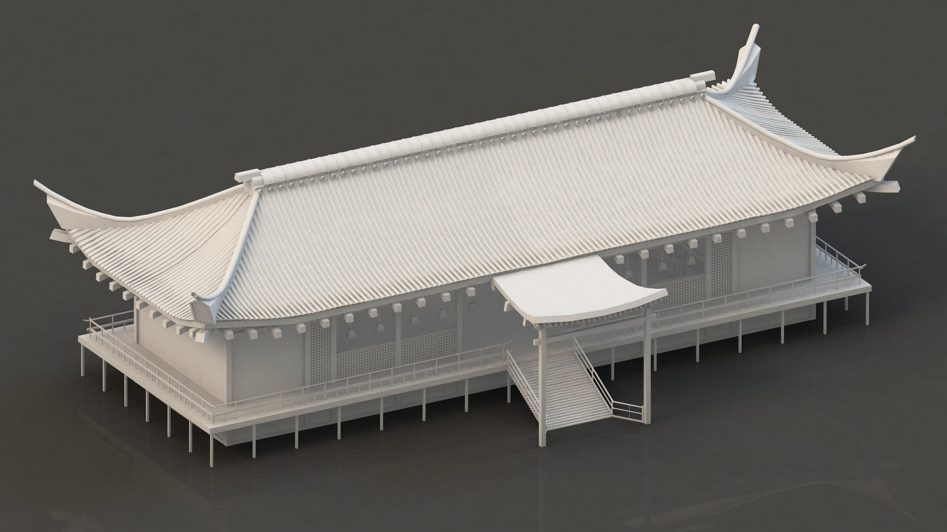 3D model japaneese temple VR / AR / low-poly | CGTrader