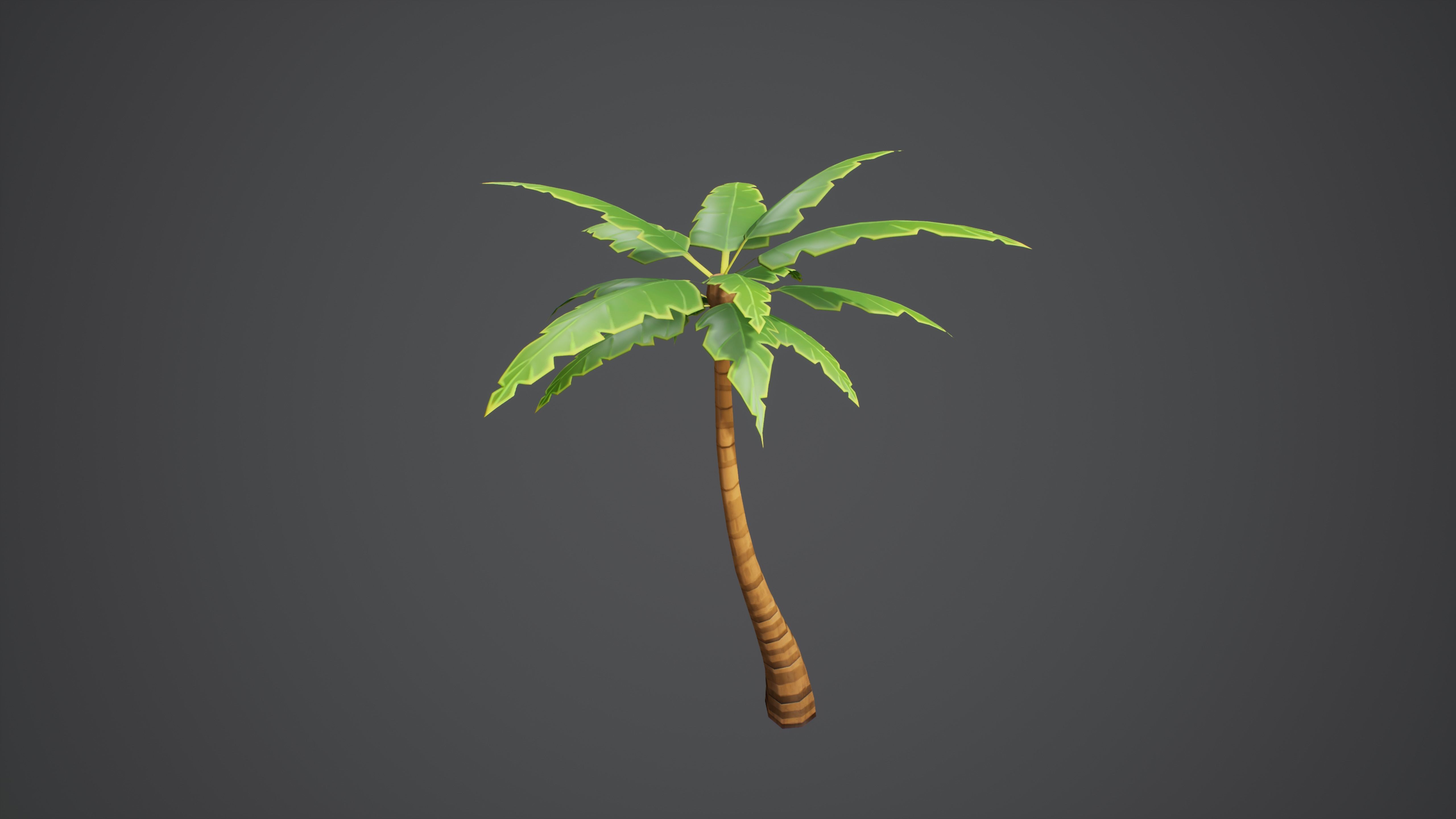 3D model Stylized Palm Tree 01 VR / AR / low-poly | CGTrader