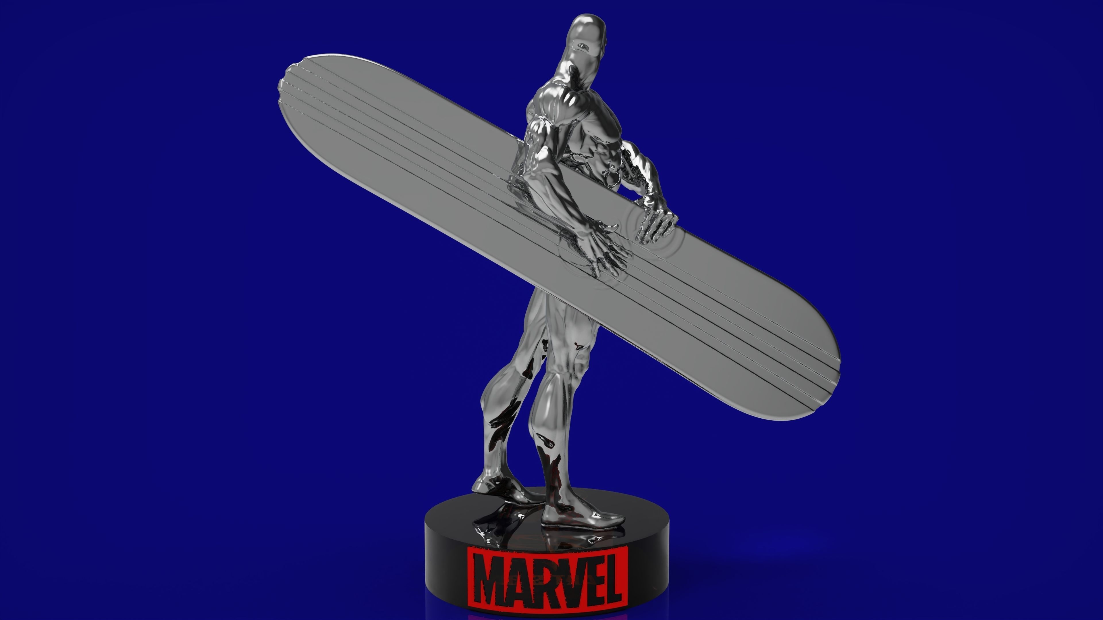 Silver Surfer 3D model 3D printable | CGTrader