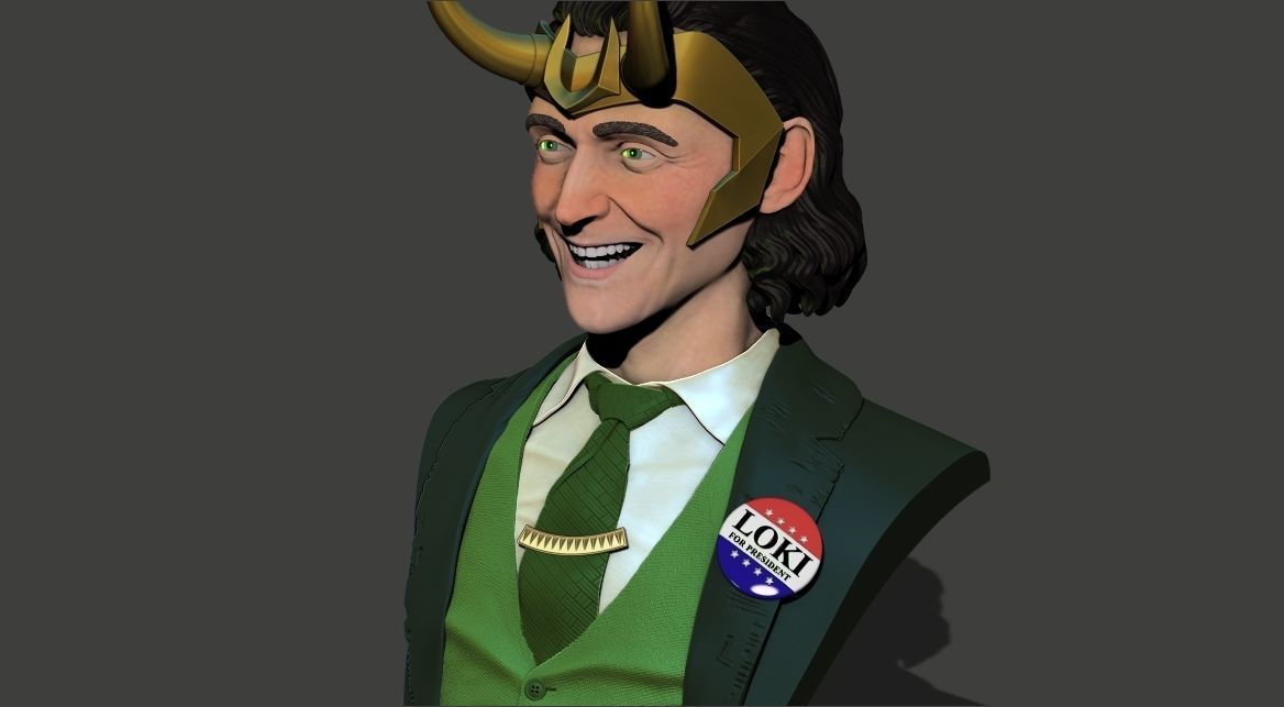 LOKI TOM HIDDLESTON PRESIDENT LOKI MARVEL ASGARD THOR BROTHER 3D model ...