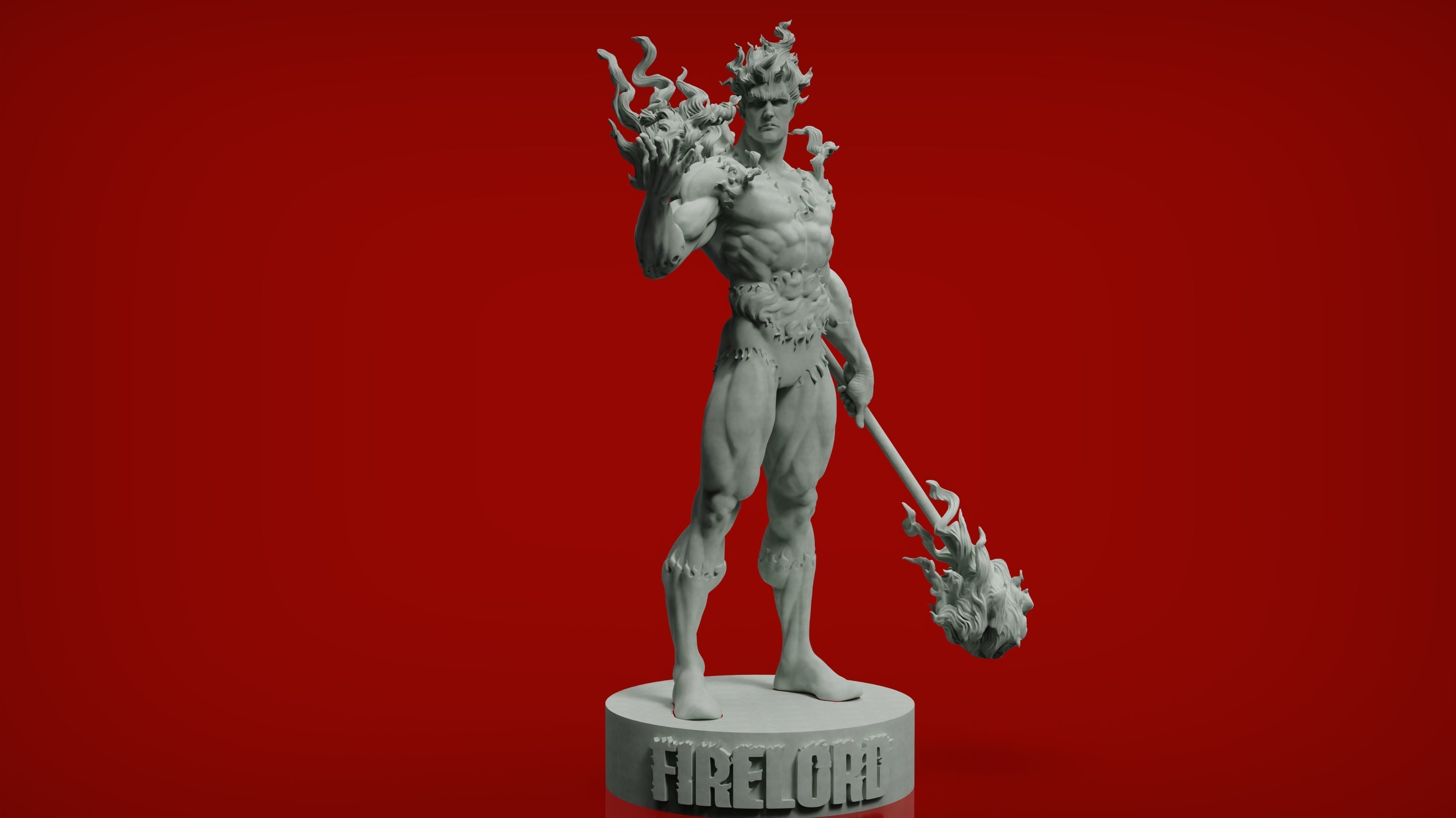 Firelord dc comics firestorm statue 3D model 3D printable | CGTrader