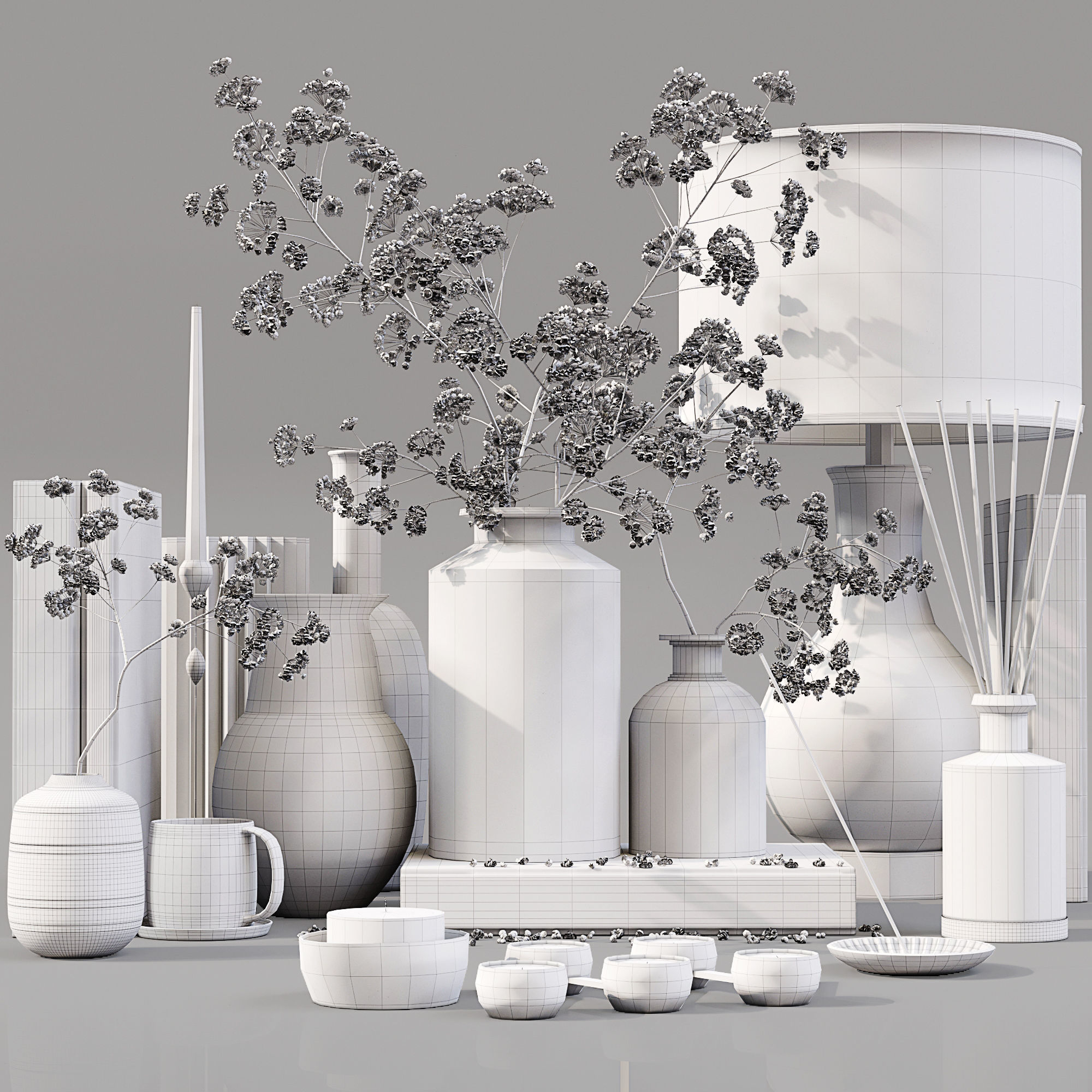 Decor Set 065 3d Model Cgtrader
