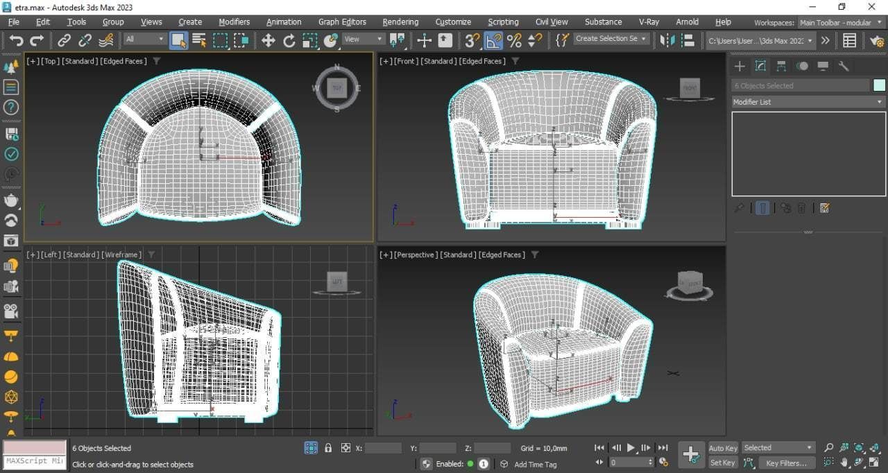 Etra Armchair 3D model | CGTrader