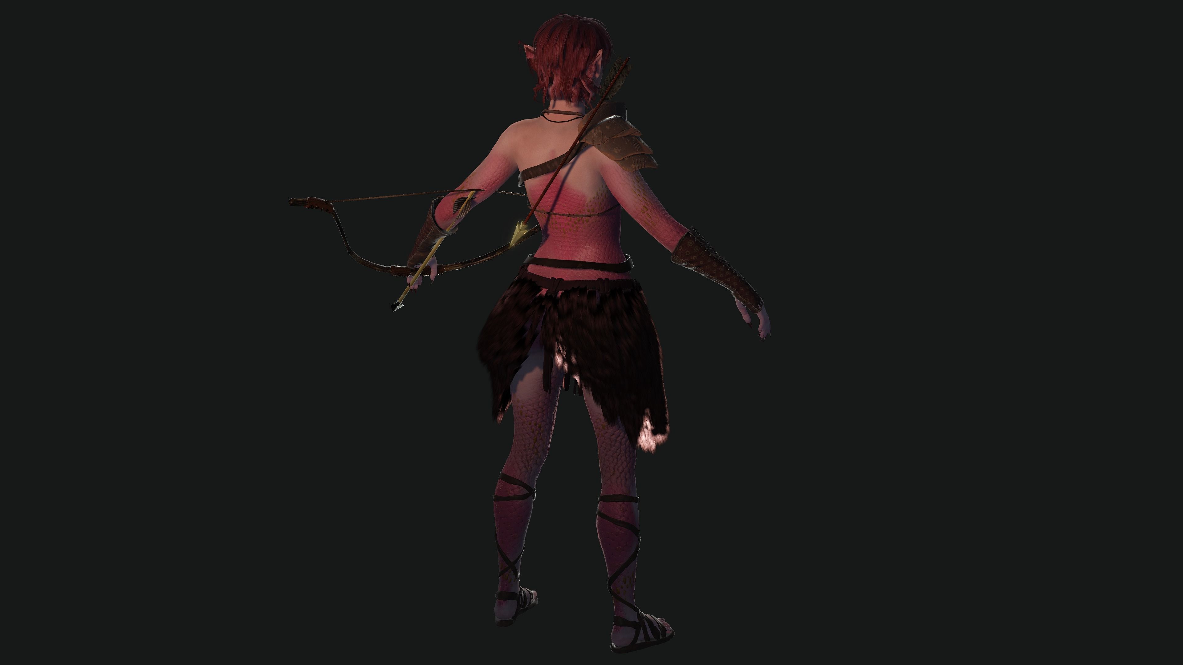 3D model 3D AAA Fantasy Female Character - The Warrior Elf 3D model VR ...